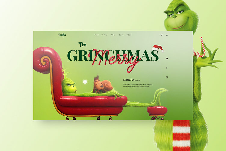 The Grinch | Promo page by Alexandra Godovkina on Dribbble