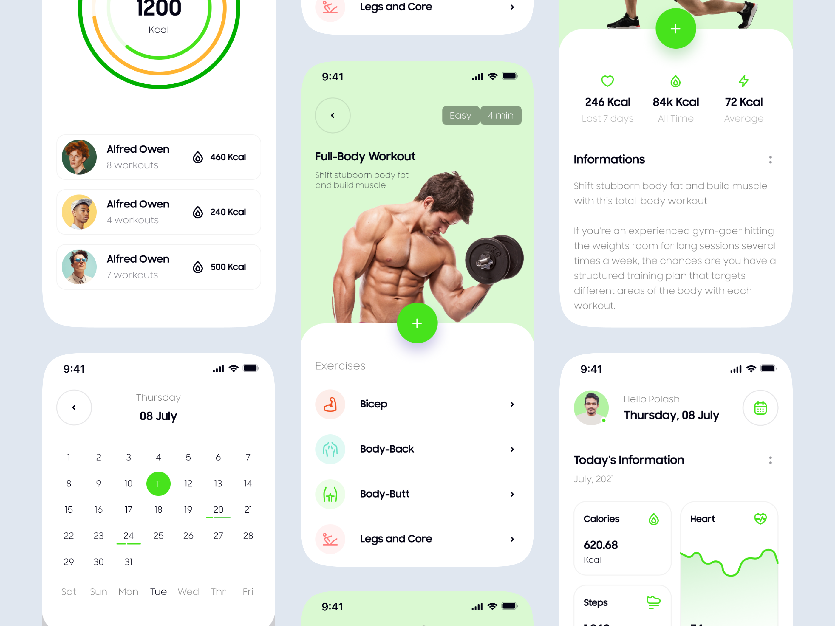 Fitness App by Monirul Polash on Dribbble