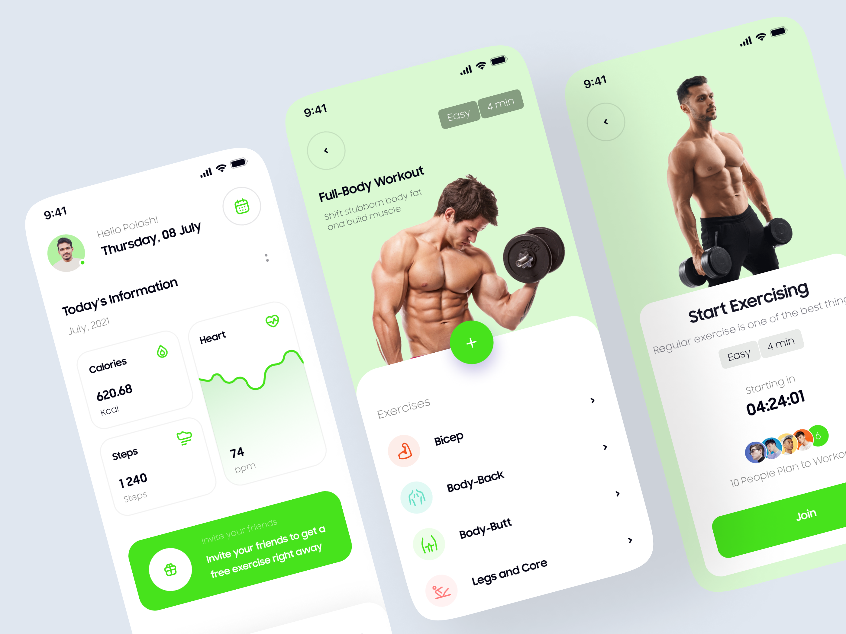 Fitness App by Monirul Polash on Dribbble