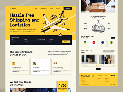 Logistic Website: Rapidrun Landing Page by Subash Chandra for Seative Digital on Dribbble