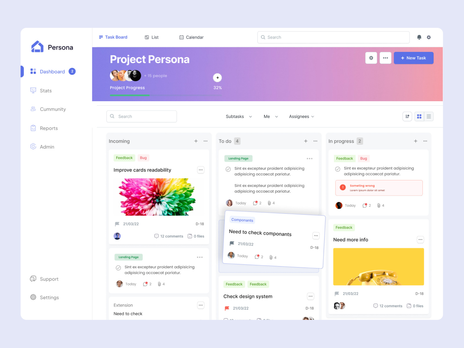 Task management web app design by lazy kar for LazyInterface UI UX Team ...