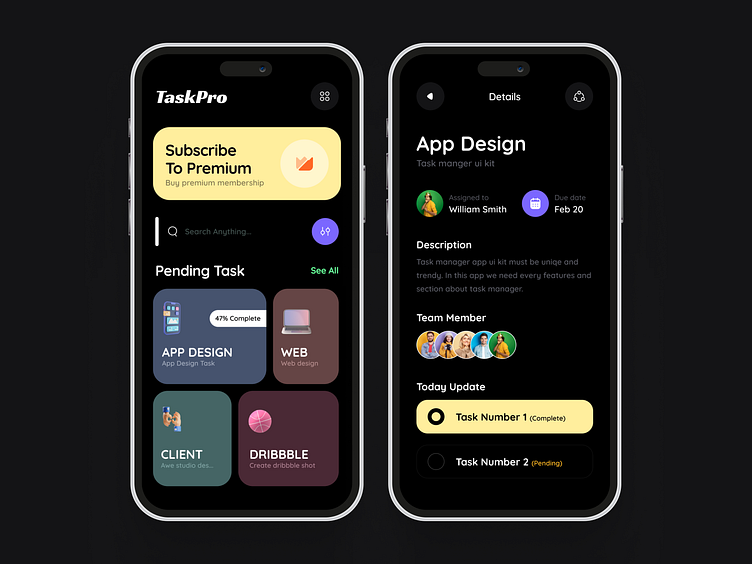 Taskpro- Task Management Mobile Application by Awe Mobile App for Awe ...