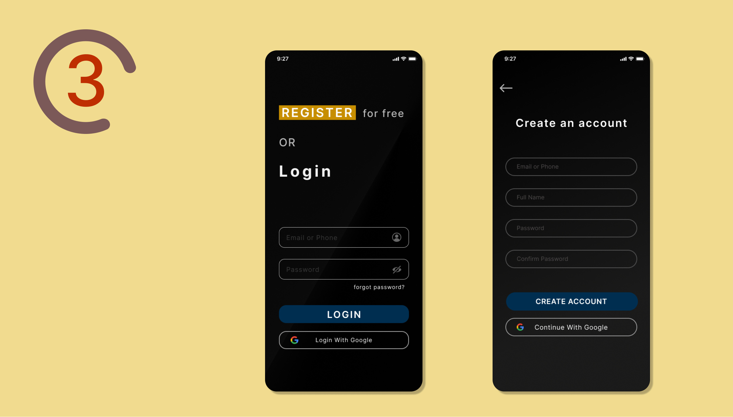 Minimalist Login Screen Collection by Kumardip Saha on Dribbble