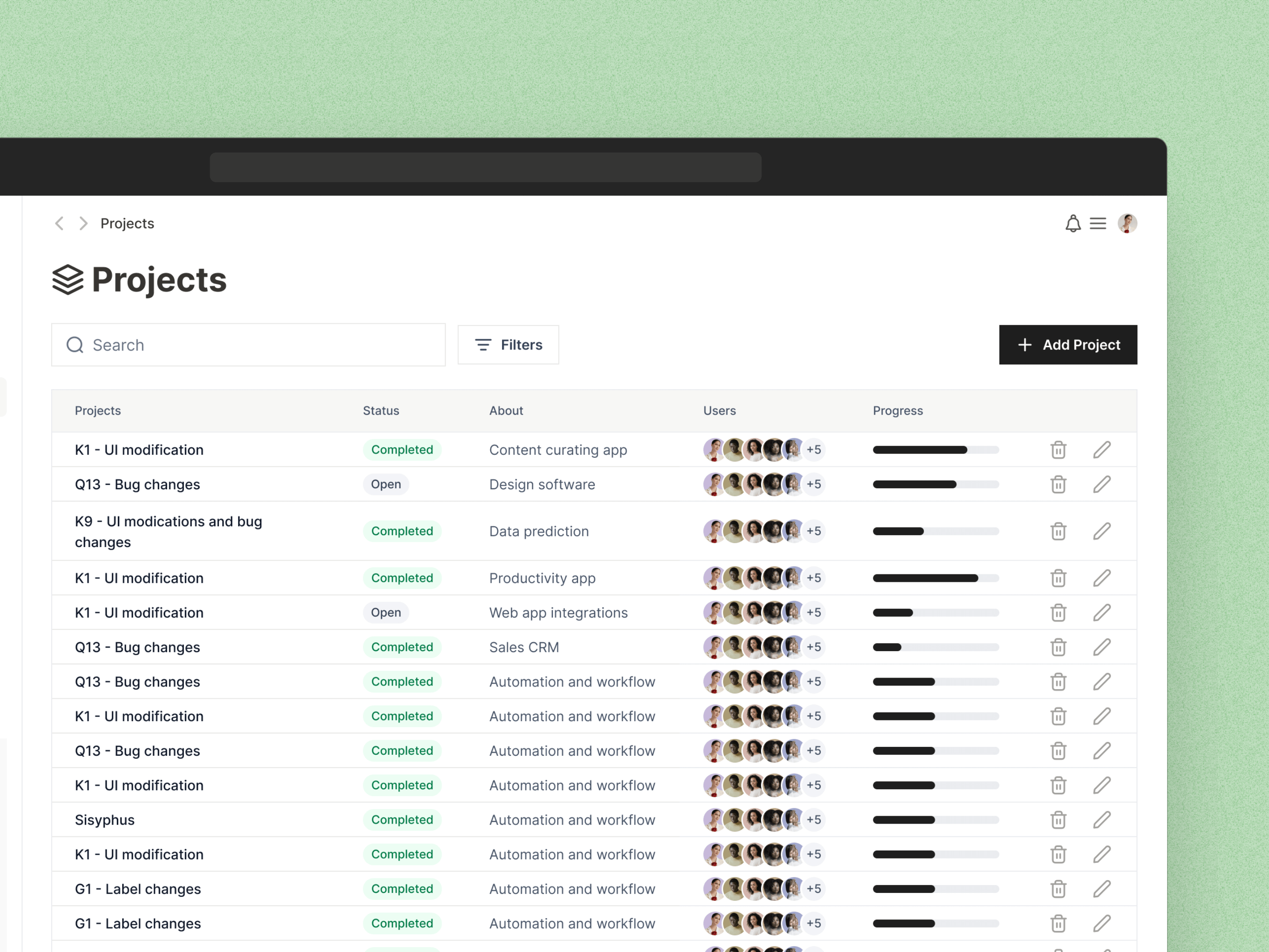 Table User Interface - List View by Ashwin Mason on Dribbble