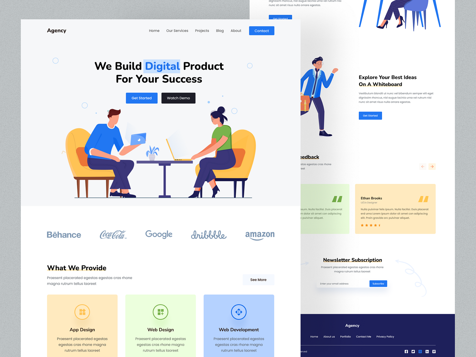 Digital Agency Website Design by Hasan for PageX on Dribbble