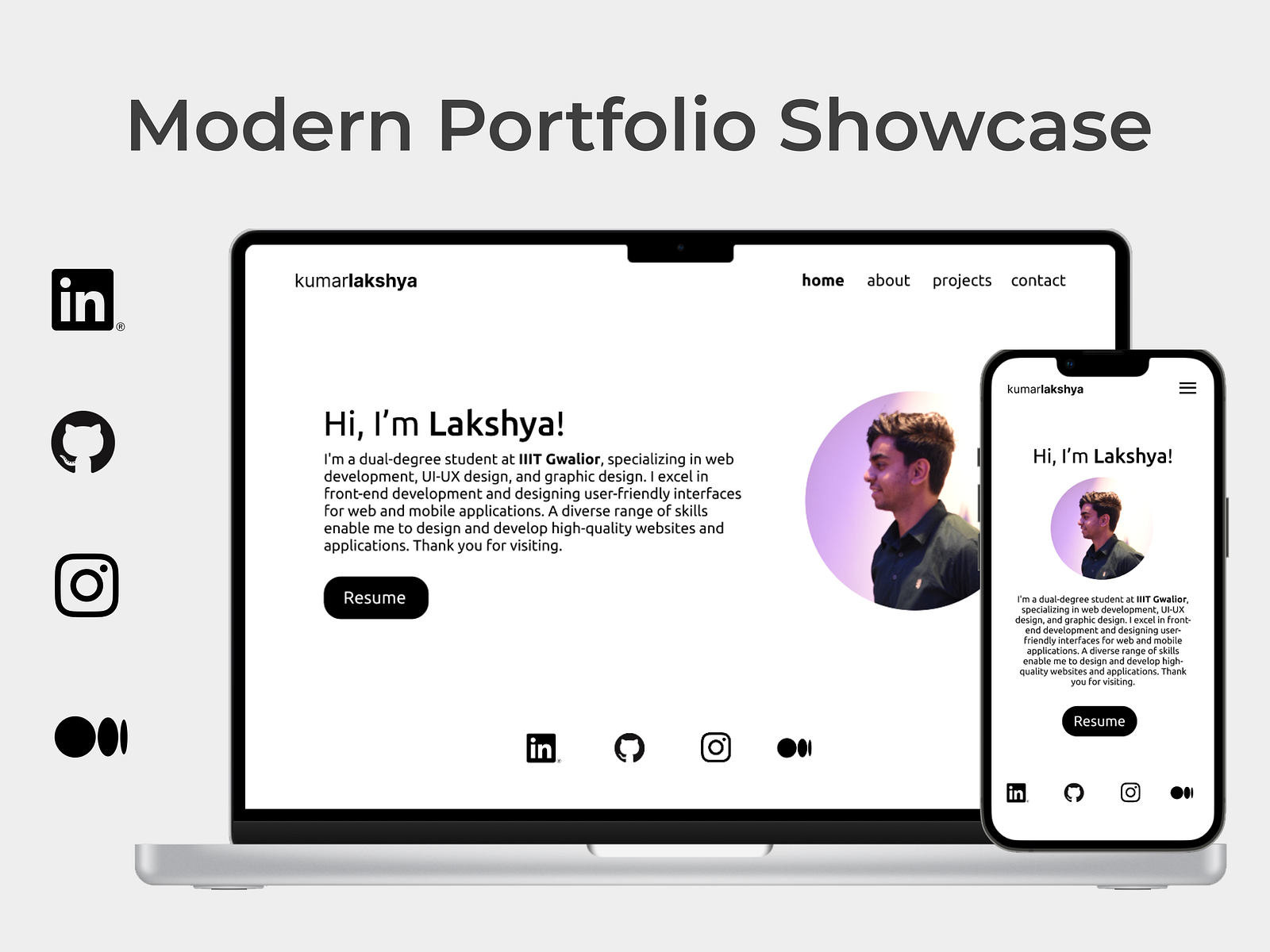 Portfolio Site: A Clean, Modern Design to Showcase your Skills by Kumar ...