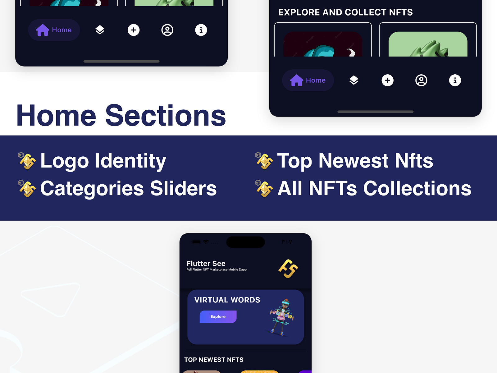 FlutterSee - Full Flutter NFT Marketplace Mobile App With Solidi by bahaa taha on Dribbble