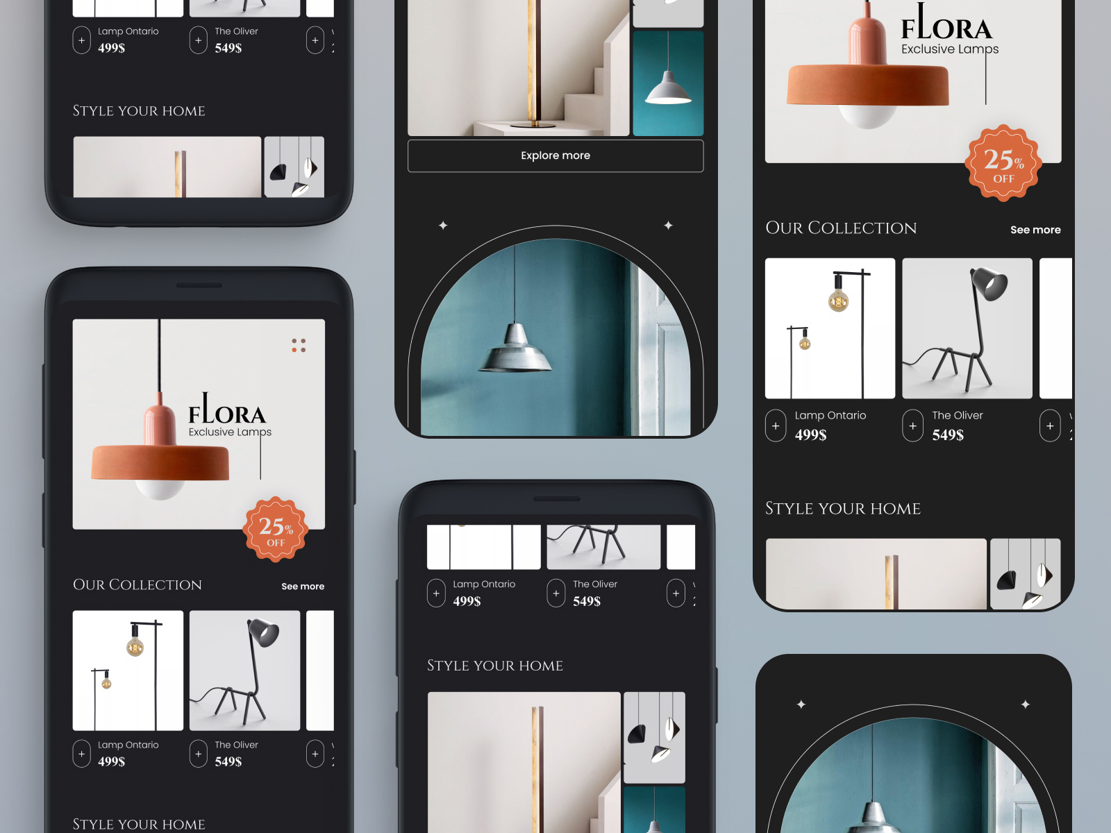 FLORA Lamps App UI by Abu Baqar Abu on Dribbble