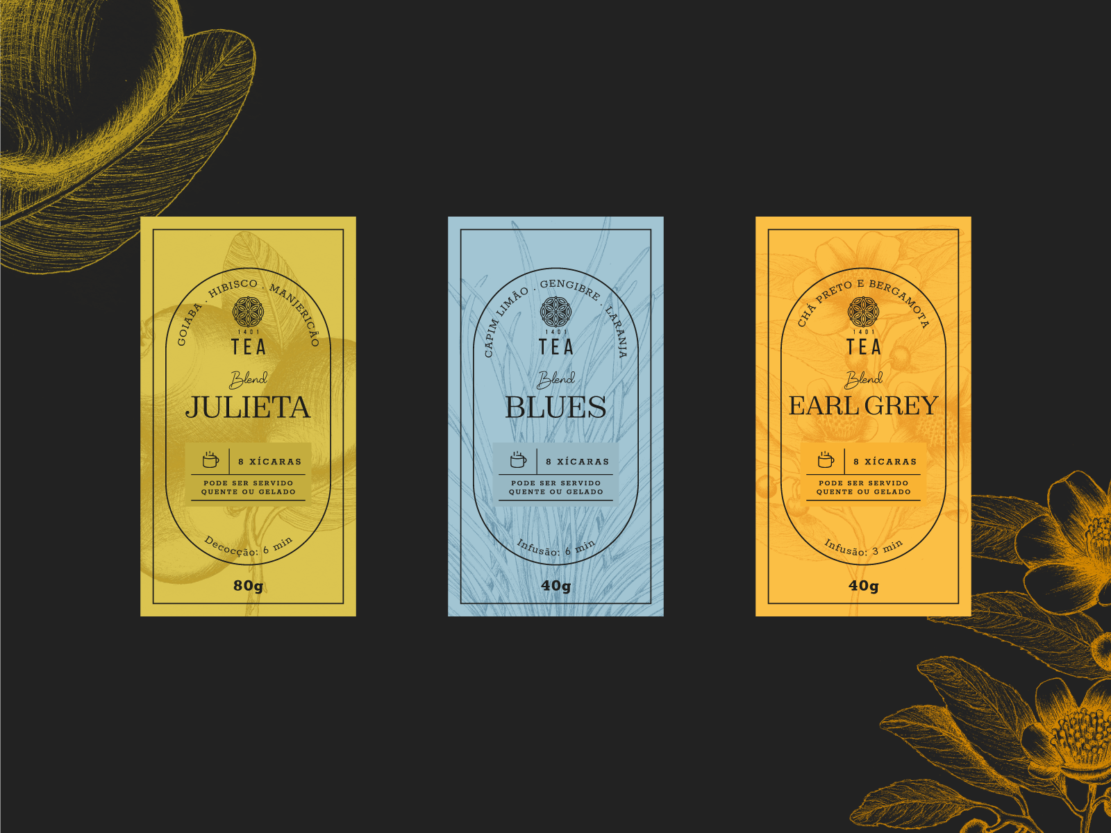 1401 Tea Labels by Mariana Búrigo on Dribbble