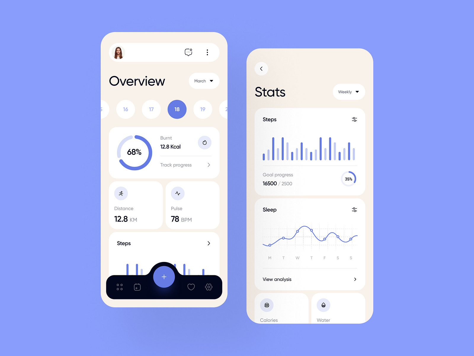 UI Concept - Fitness and Health Tracking App by Inverse Studio on Dribbble