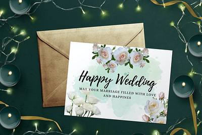 Happy Wedding Card Template by DesignTreasureID on Dribbble
