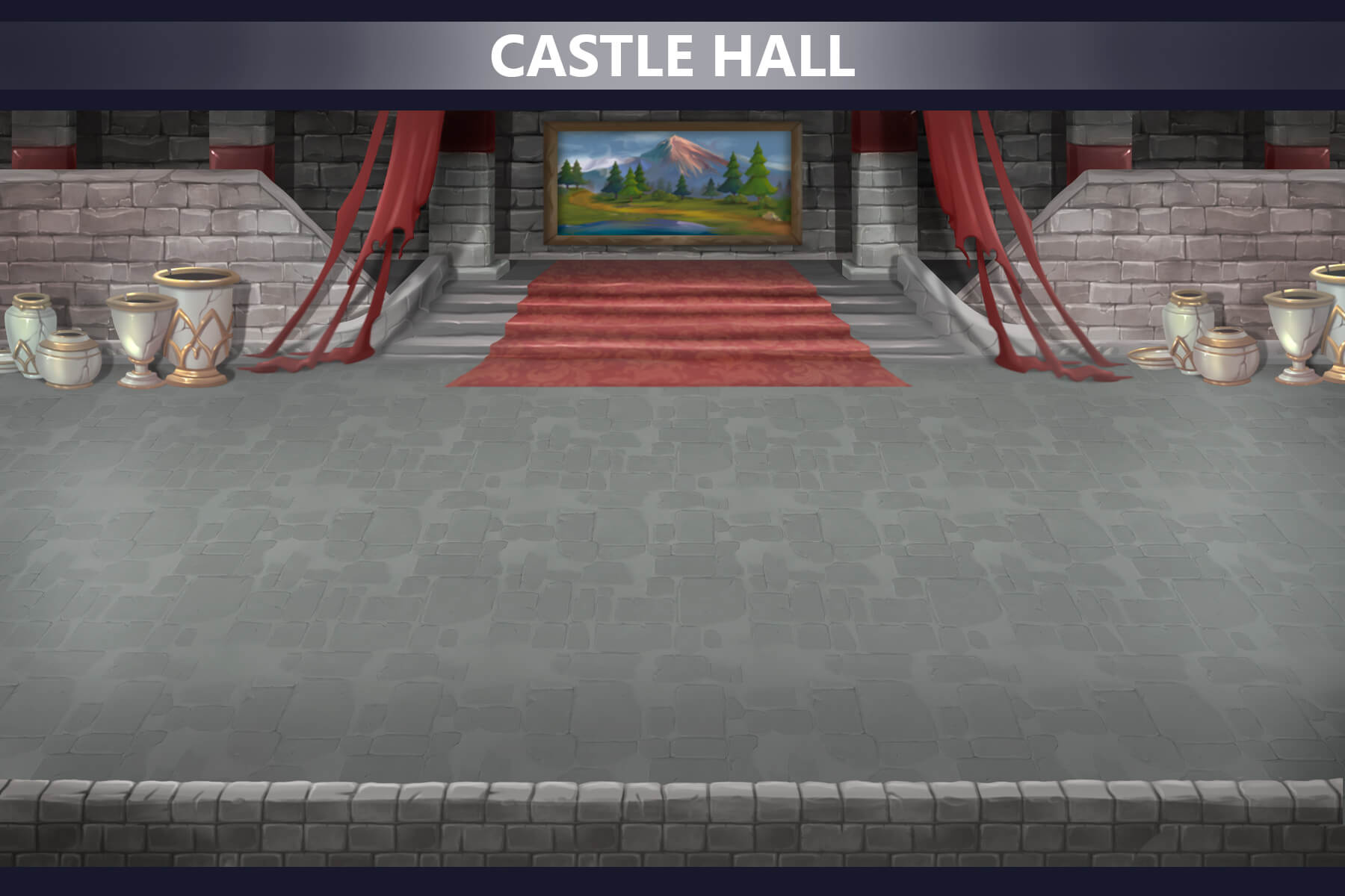 Castle Horizontal Battle Backgrounds by 2D Game Assets on Dribbble
