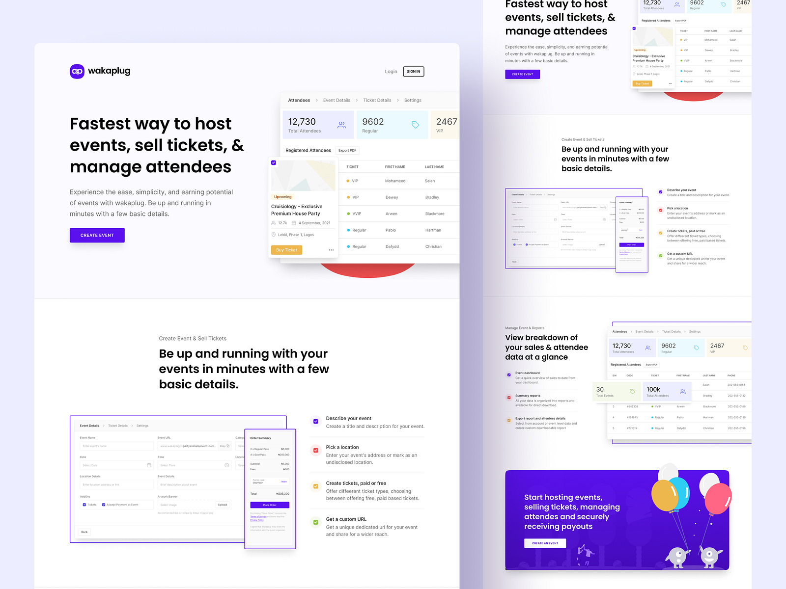 Event Ticketing 🎟️ - Website Design landing page by Parklins on Dribbble