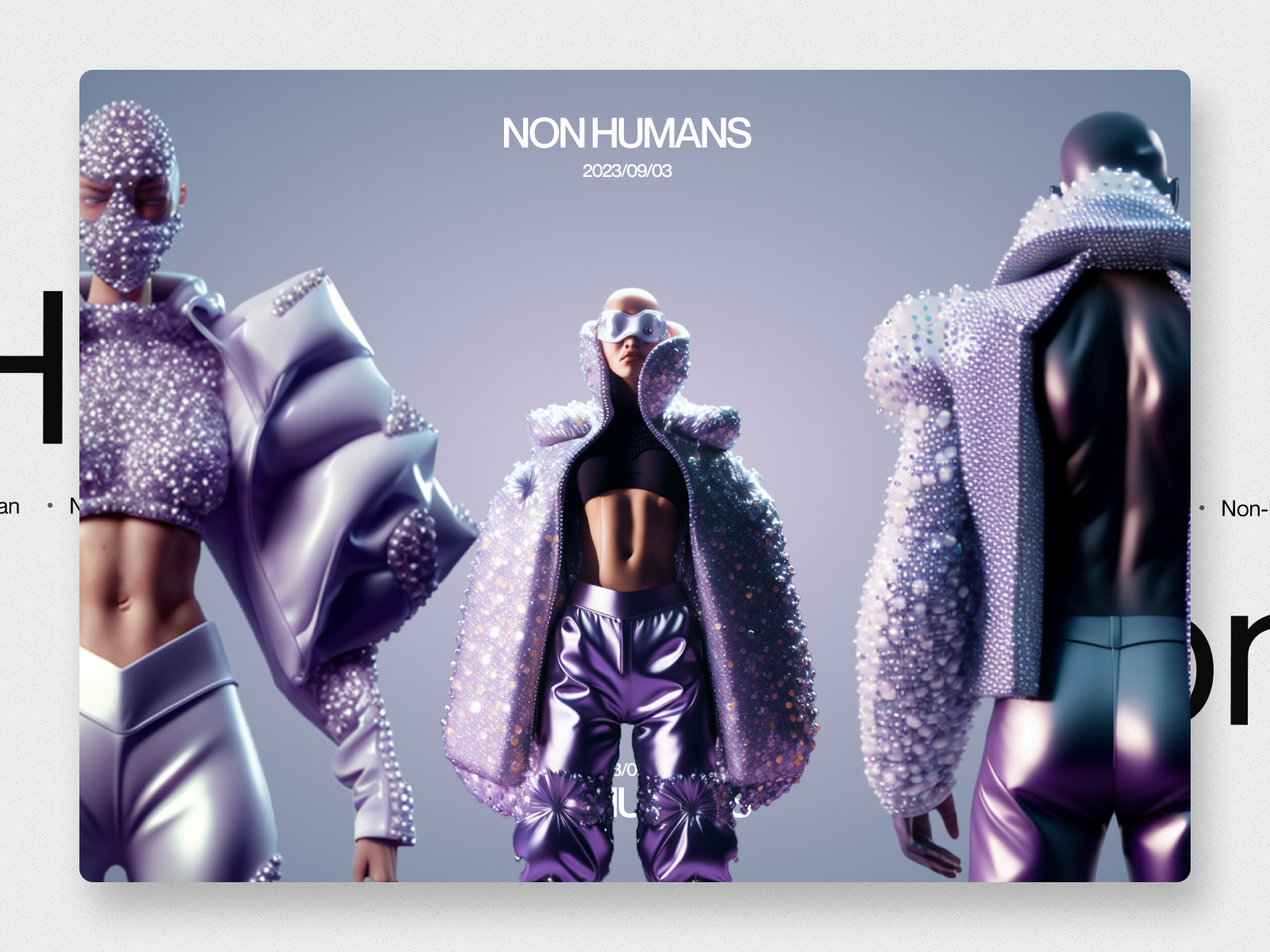 NON HUMANS 3D Website design by Darina Yefymova on Dribbble