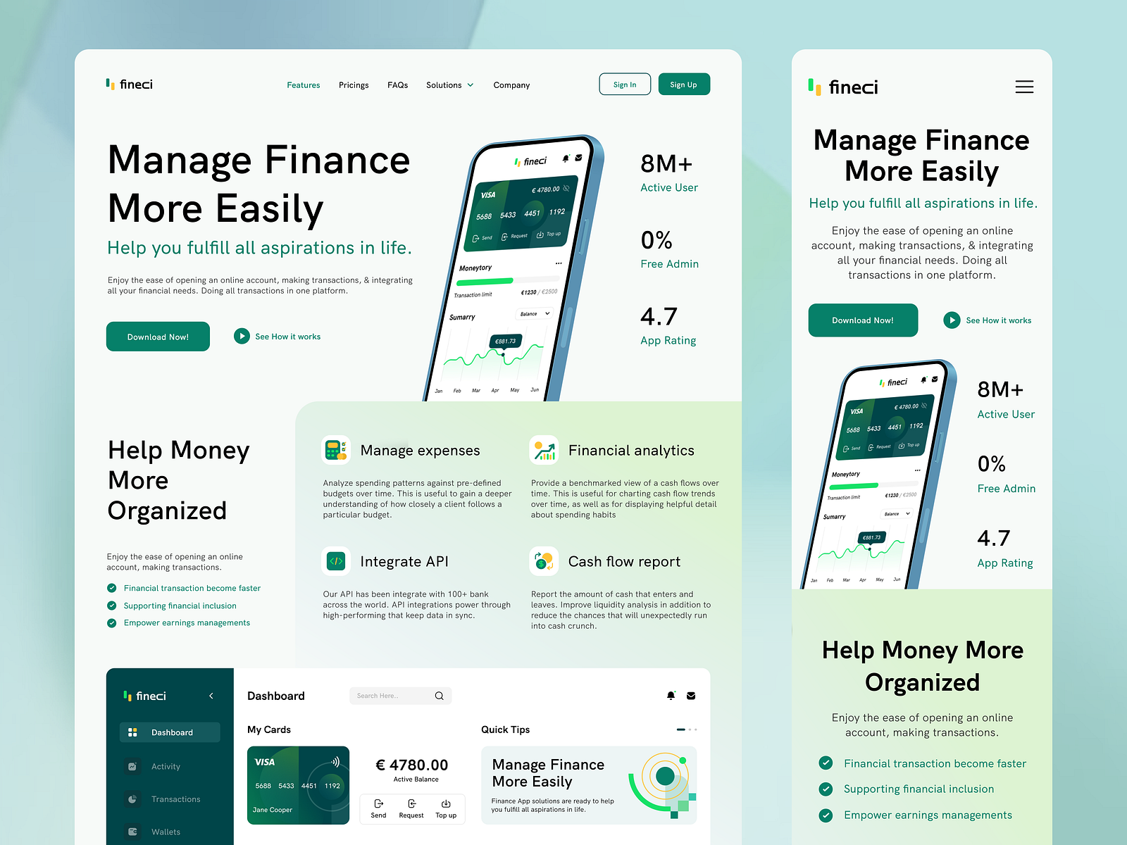 Fineci - Banking Manager Concept App by Tantriono Sasongko for ...