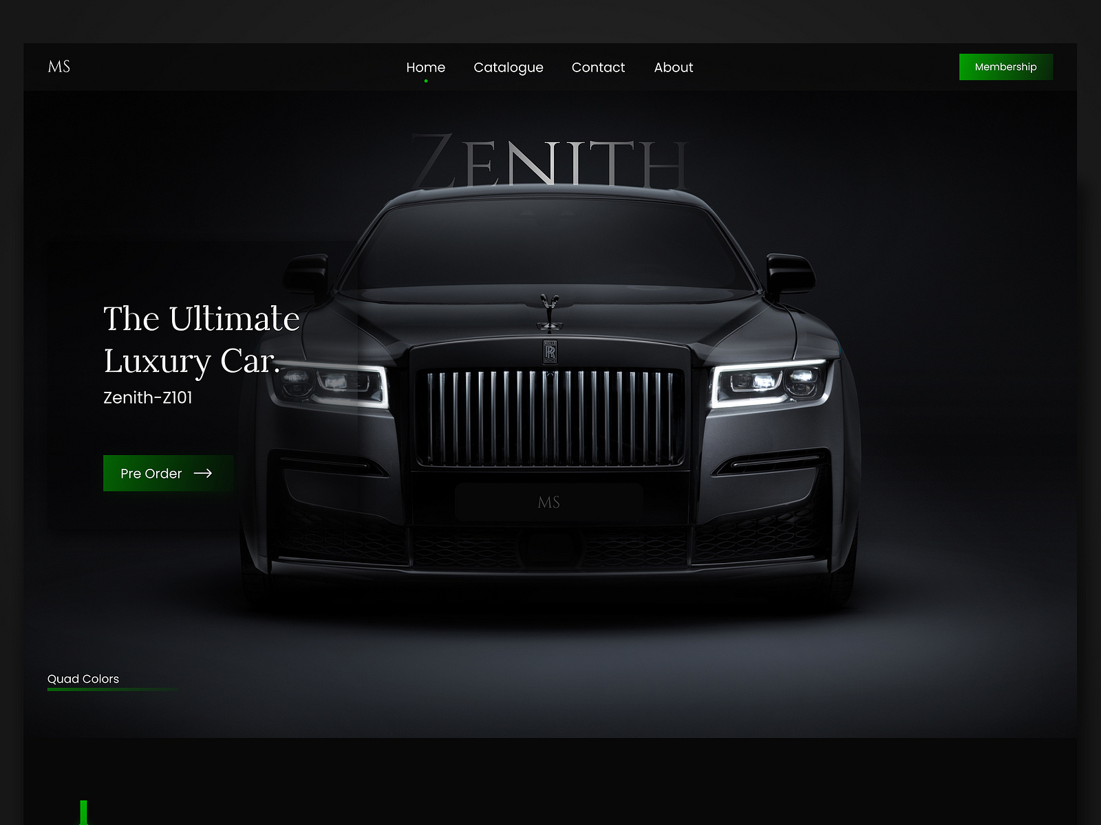 Magenta Snapper- Luxury Car Website Landing Page by abdul mannan on ...