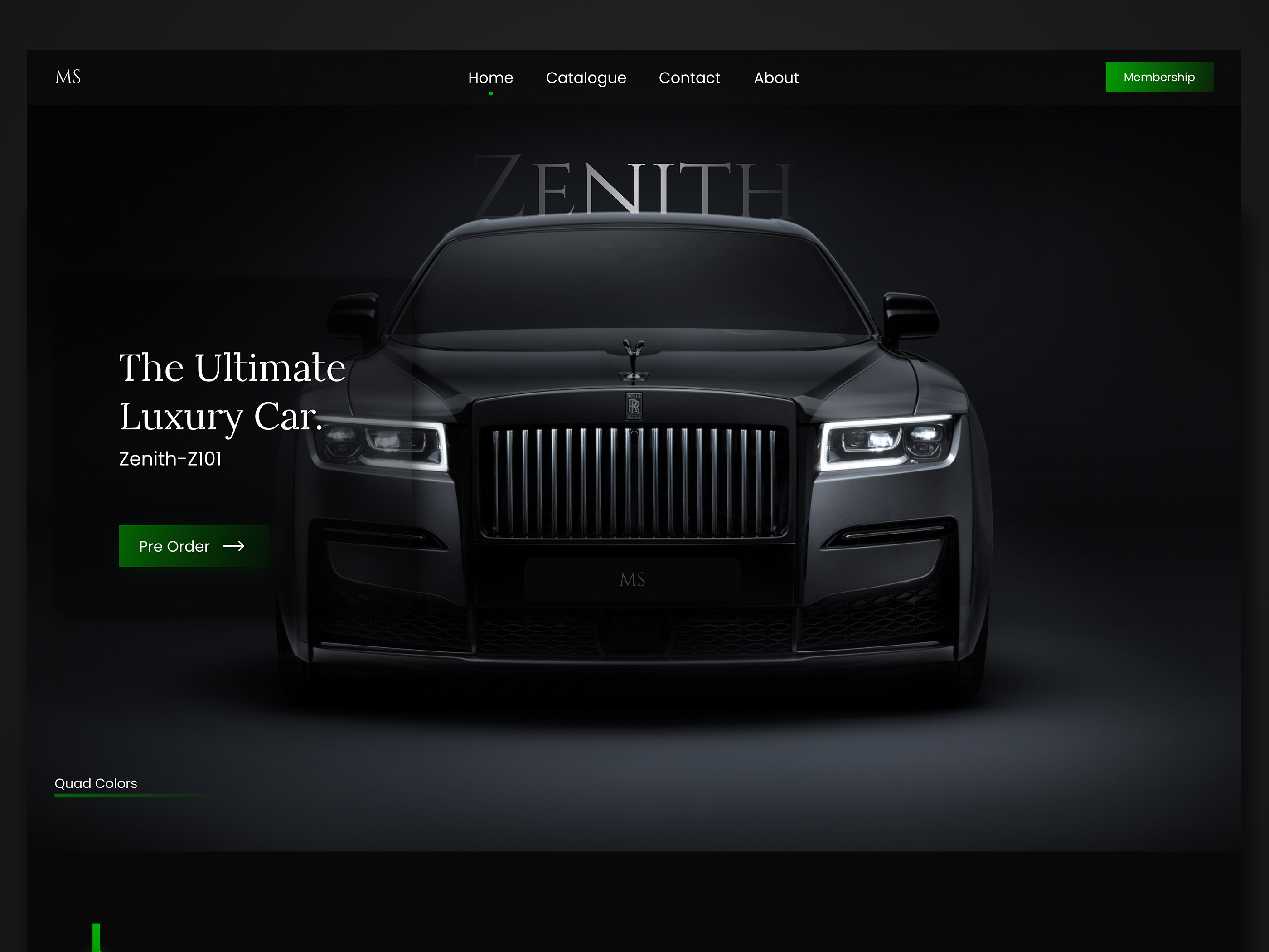 Magenta Snapper- Luxury Car Website UI Design by abdul mannan on Dribbble
