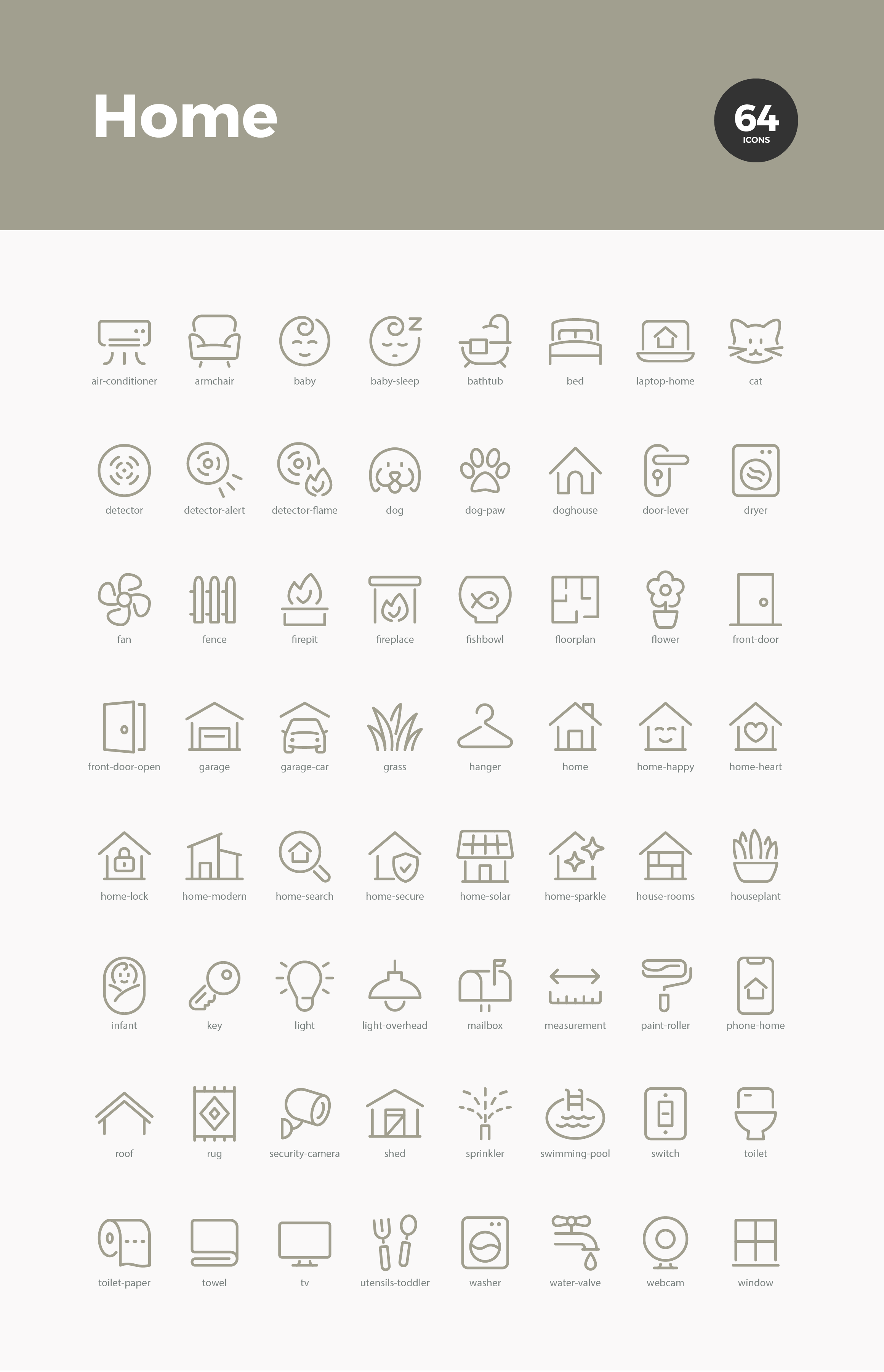 Home Icons — Pixi Line by Scott Dunlap on Dribbble