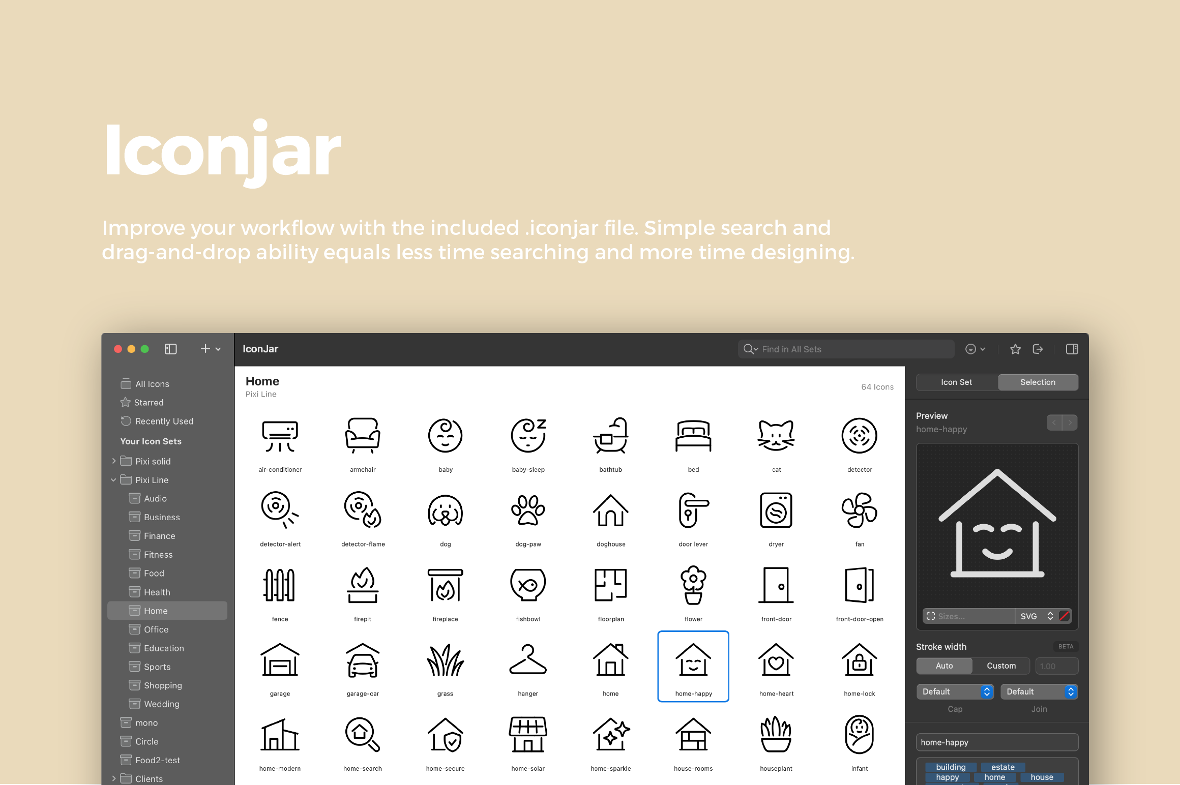 Home Icons — Pixi Line by Scott Dunlap on Dribbble