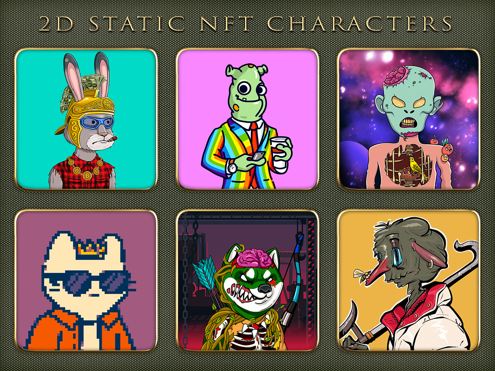 2D NFT Character Design by Max Gogh on Dribbble