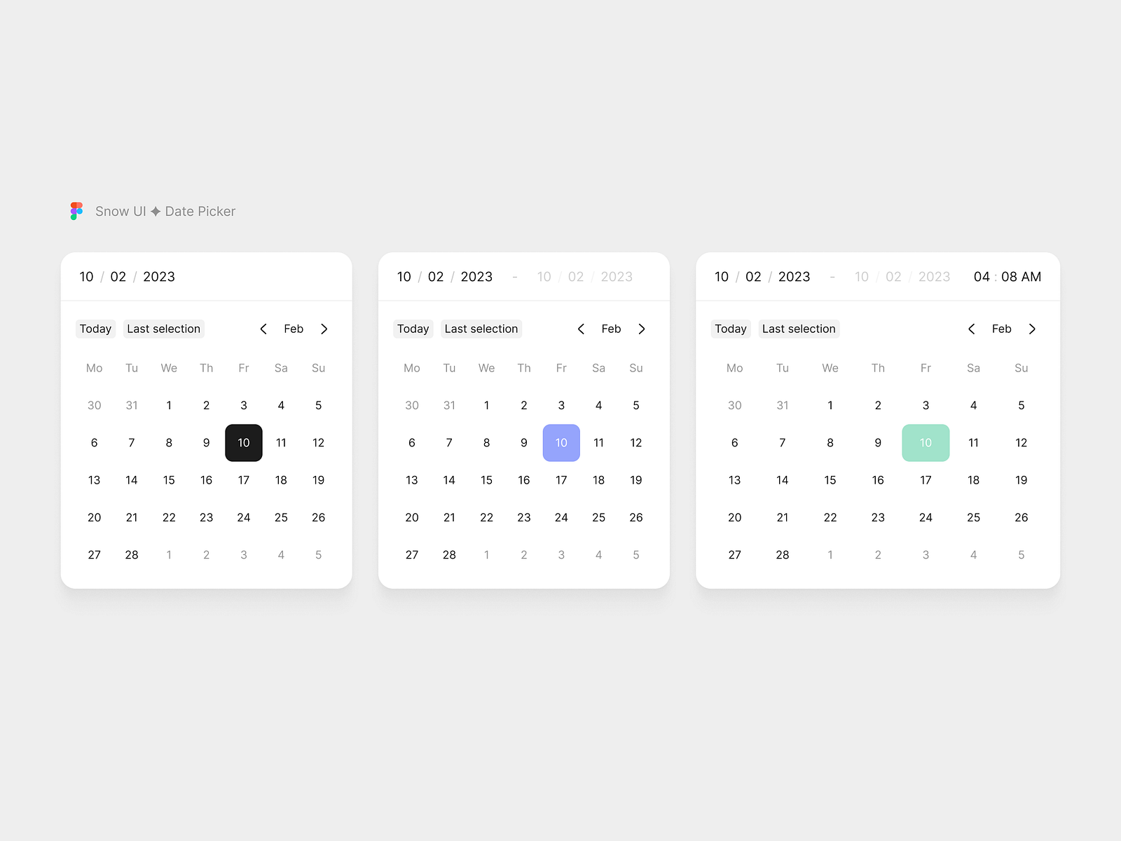 Date Picker component by ByeWind on Dribbble