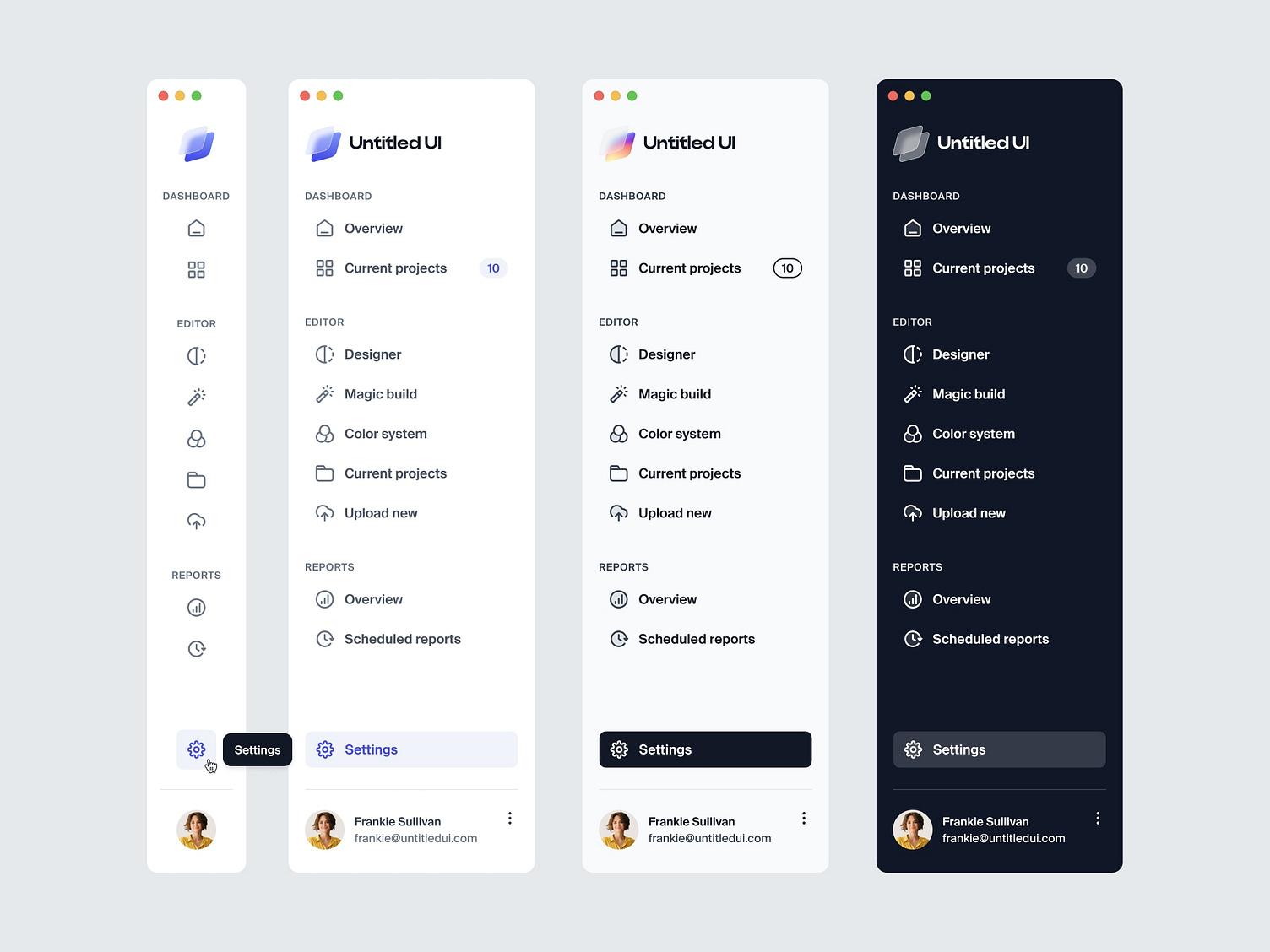 Sidebar navigation — Untitled UI by Jordan Hughes® on Dribbble