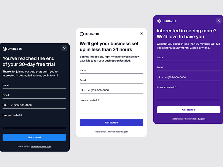 Contact modal — Untitled UI by Jordan Hughes® on Dribbble