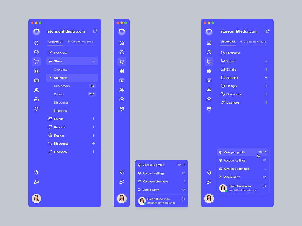 Dual-tier sidebar navigation — Untitled UI by Jordan Hughes® on Dribbble
