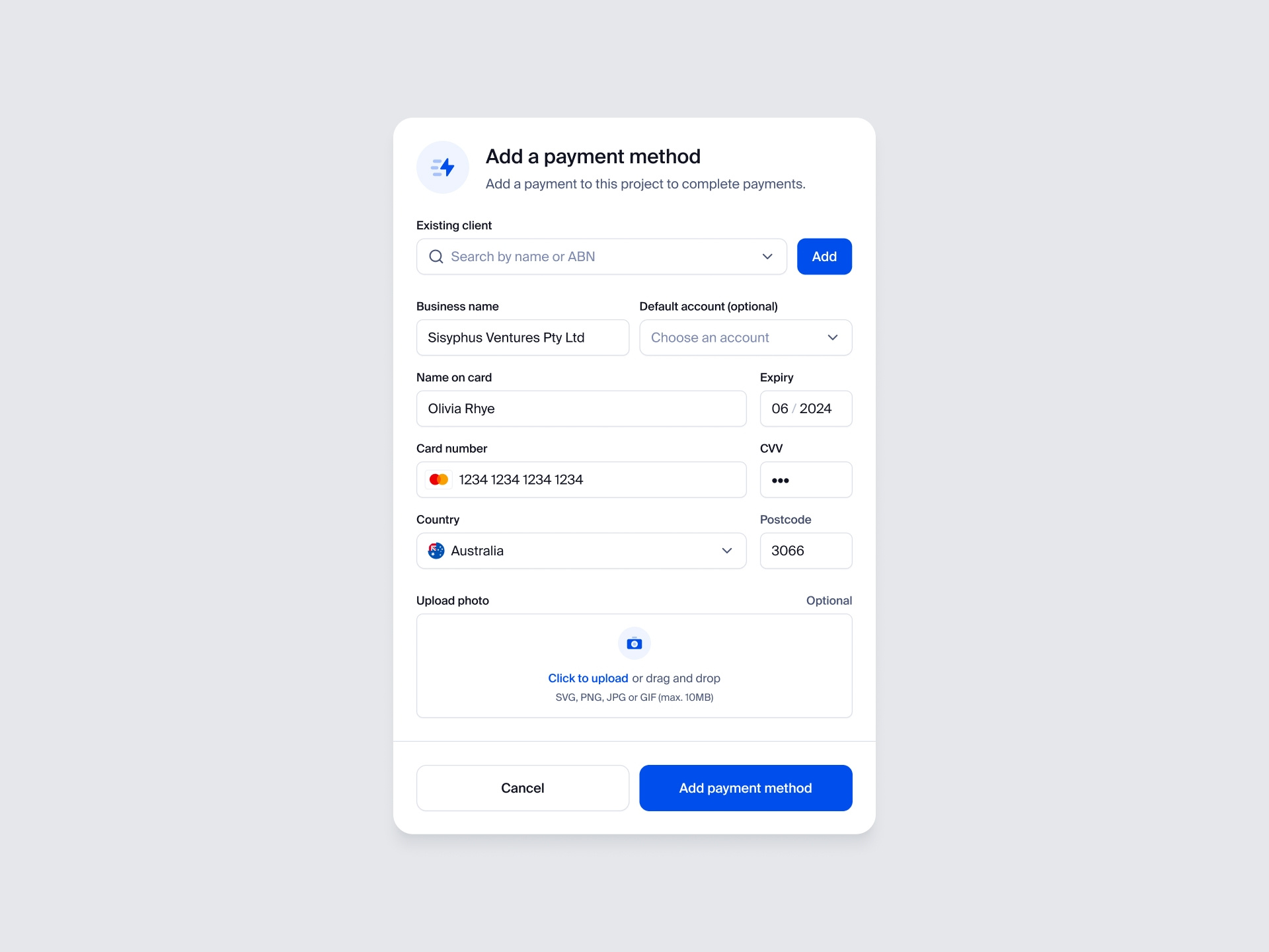 Payment details modal — Untitled UI by Jordan Hughes® on Dribbble