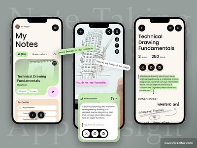 Note-Taking Mobile iOS App by Sanya Mall for Nickelfox - UI/UX Design ...