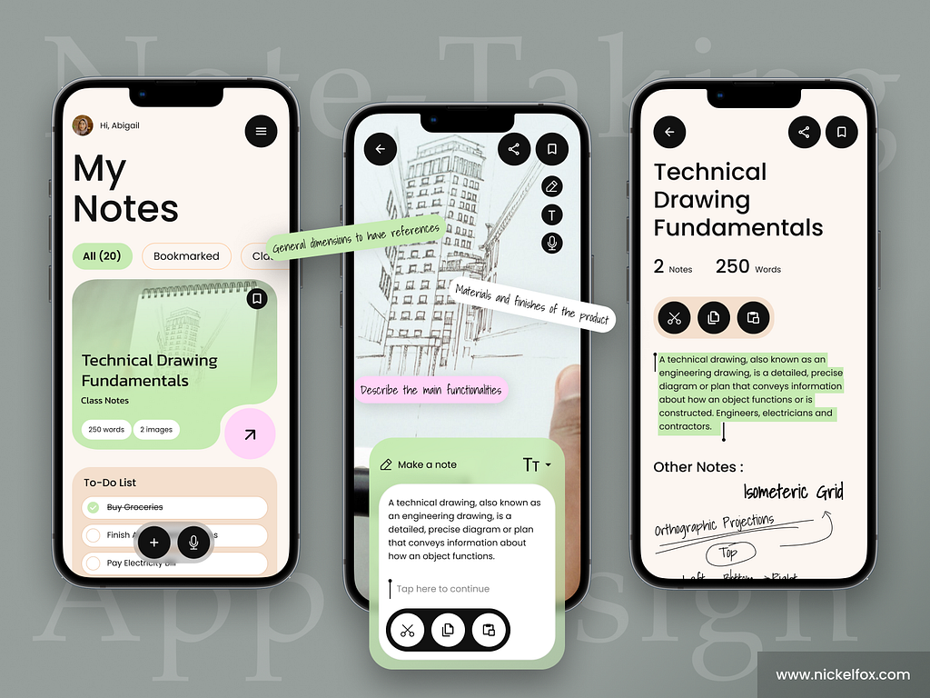 Note-Taking Mobile iOS App by Sanya Mall on Dribbble