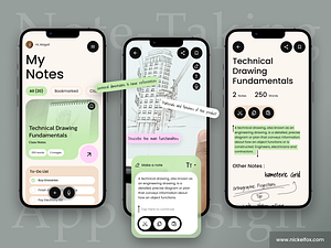 Note-Taking Mobile iOS App by Sanya Mall for Nickelfox - UI/UX Design ...