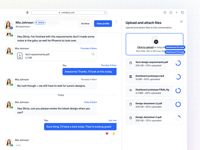 File upload sidebar — Untitled UI by Jordan Hughes® on Dribbble