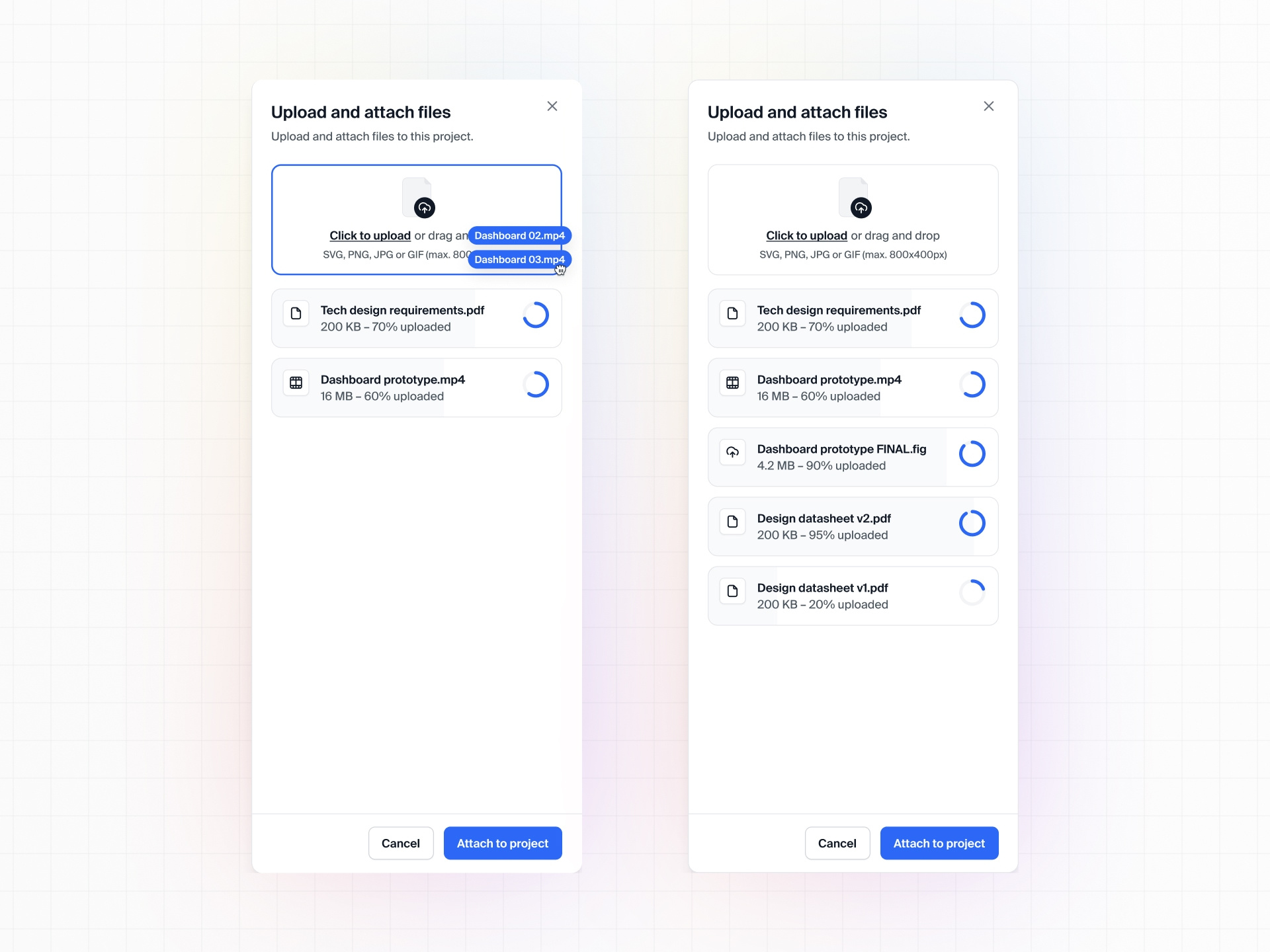 File upload sidebar — Untitled UI by Jordan Hughes® on Dribbble