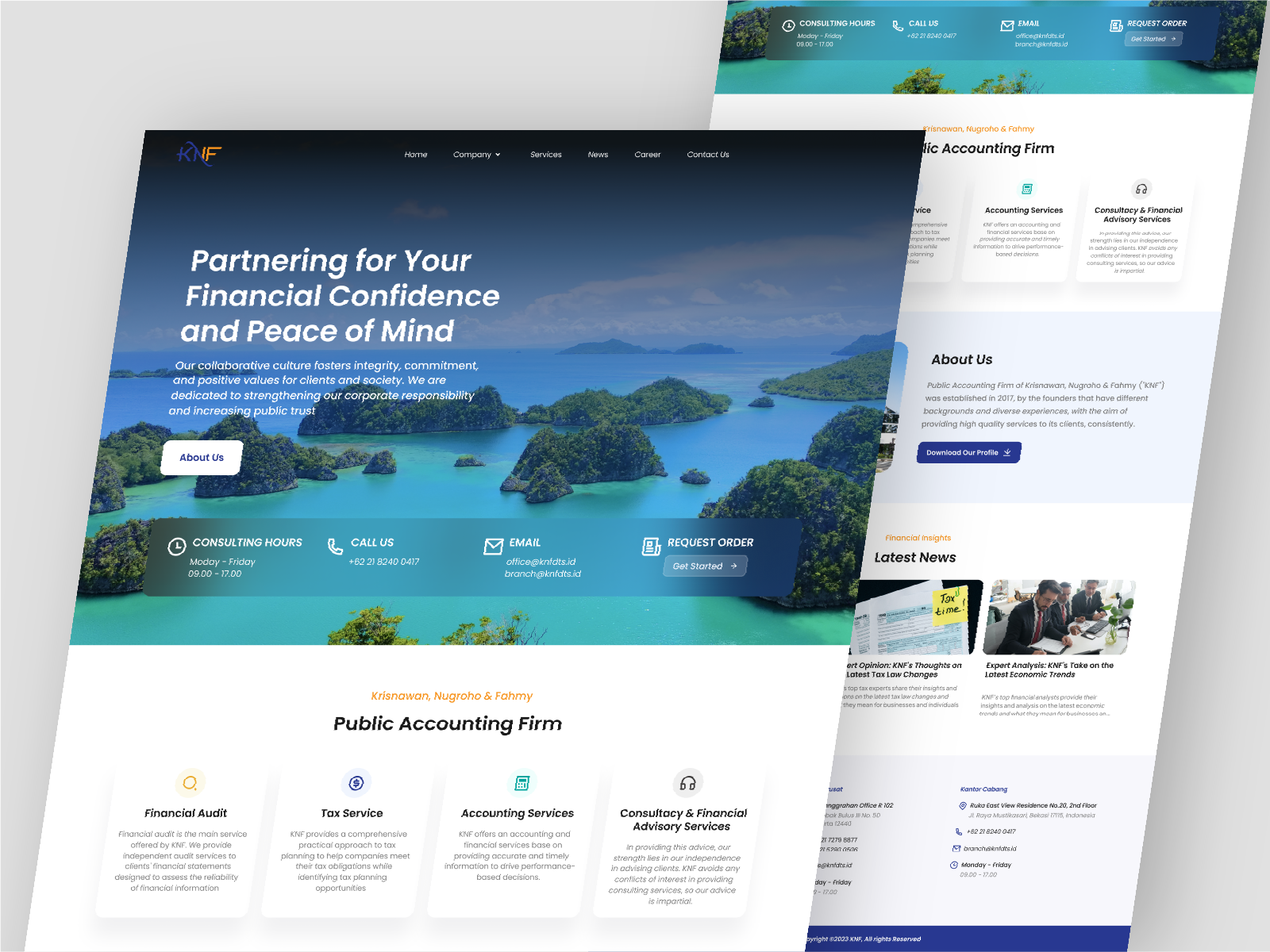 KNFDTS - Company Profile Landing Page by CloudGakkai on Dribbble