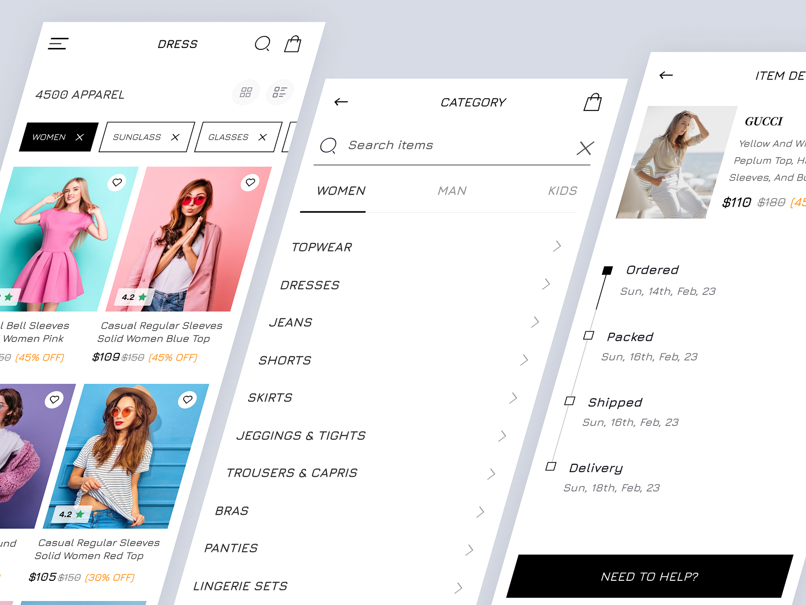 E-commerce App List & Item Details and Product List Screen by Parveen ...