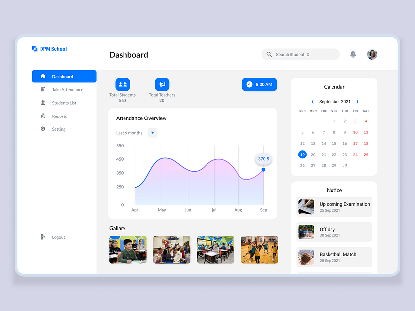 Attendance Dashboard designs, themes, templates and downloadable ...