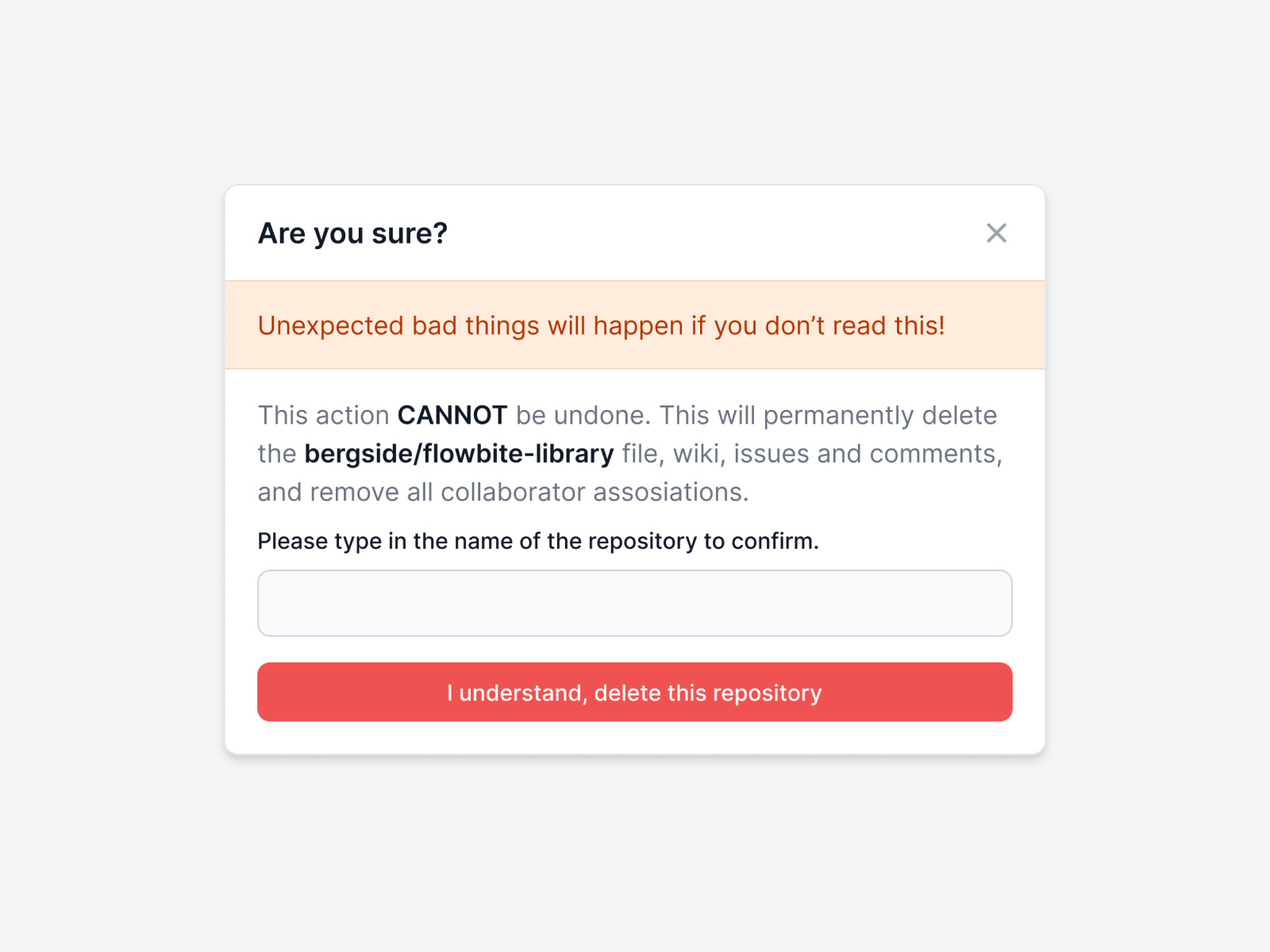Delete confirmation modal by Flowbite on Dribbble Delete confirmation modal by Flowbite on Dribbble