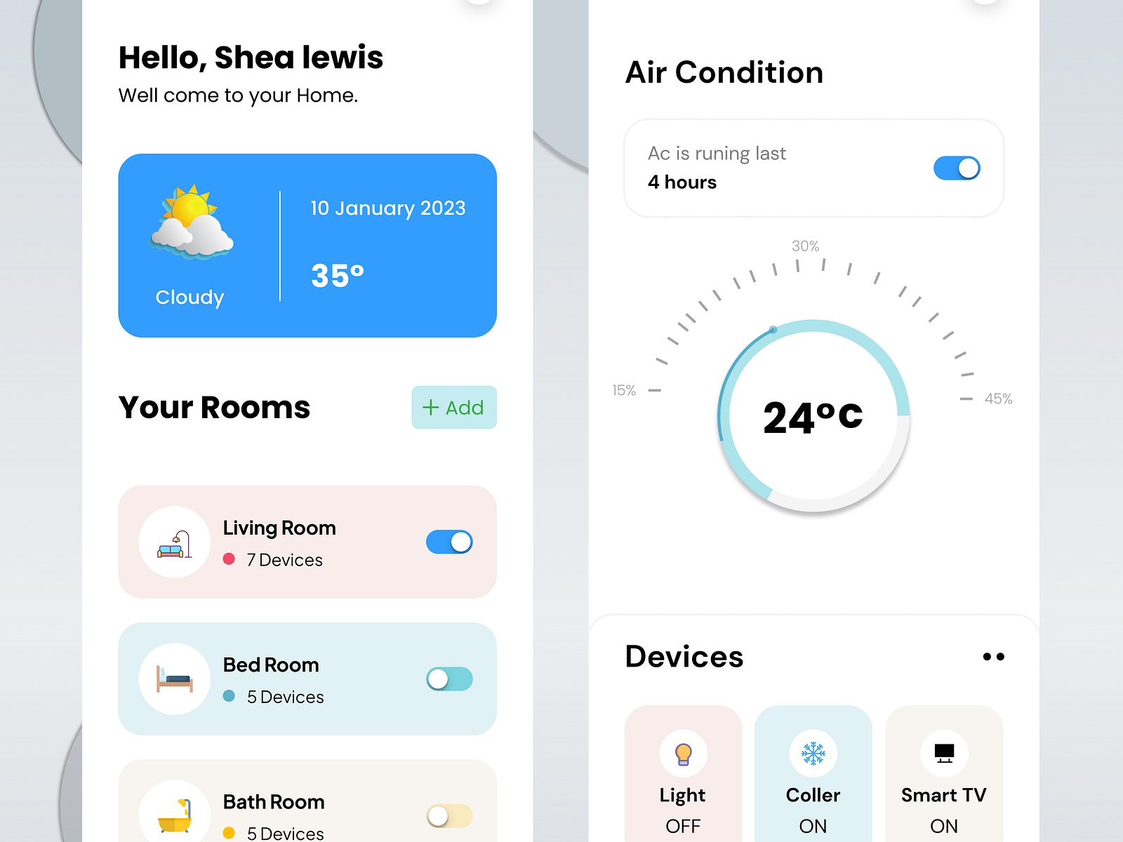 Smart Home Mobile App UI/UX Design... by Initio TechMedia Pvt Ltd on ...