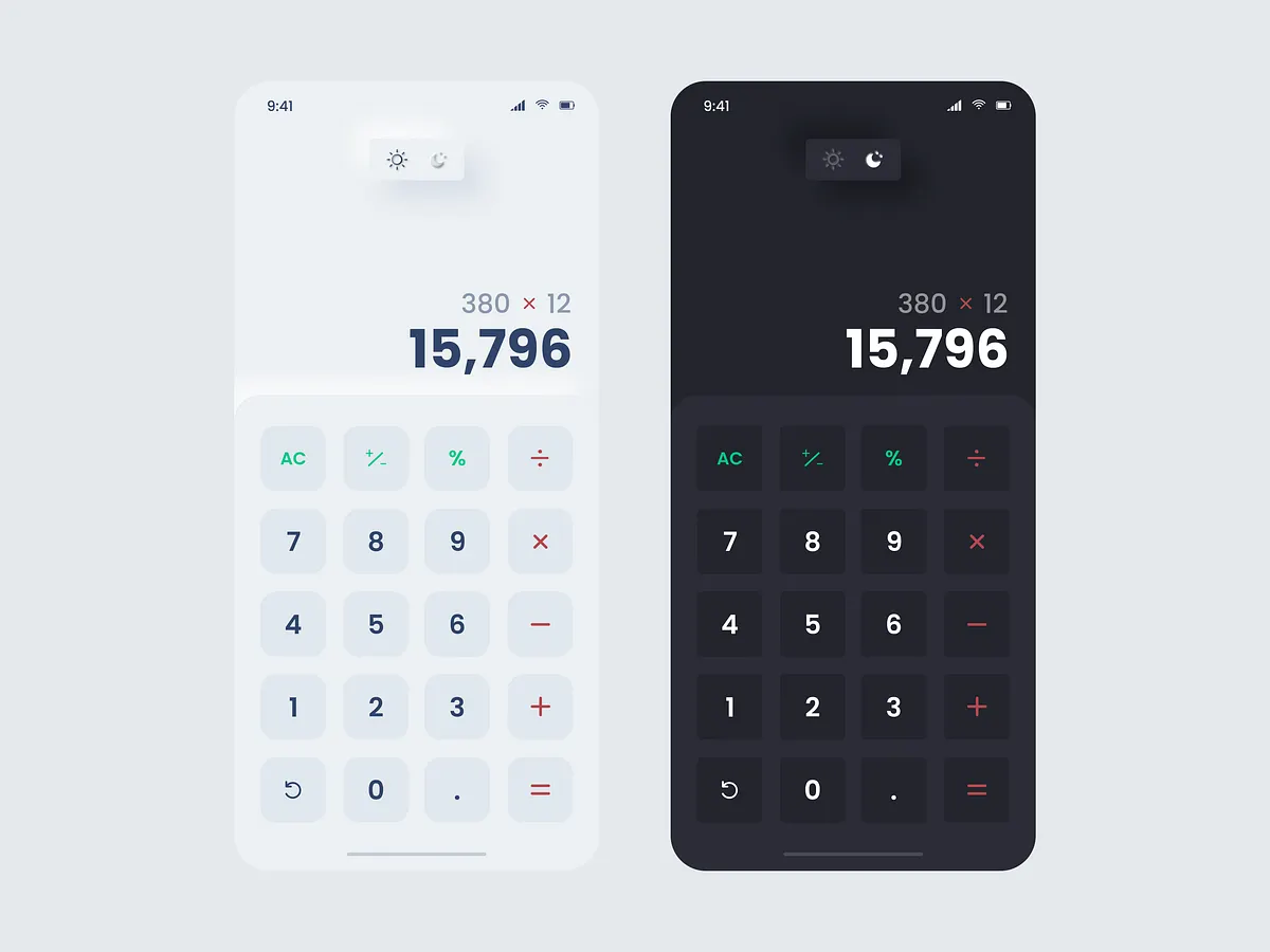 Calculator UI Design designs, themes, templates and downloadable ...