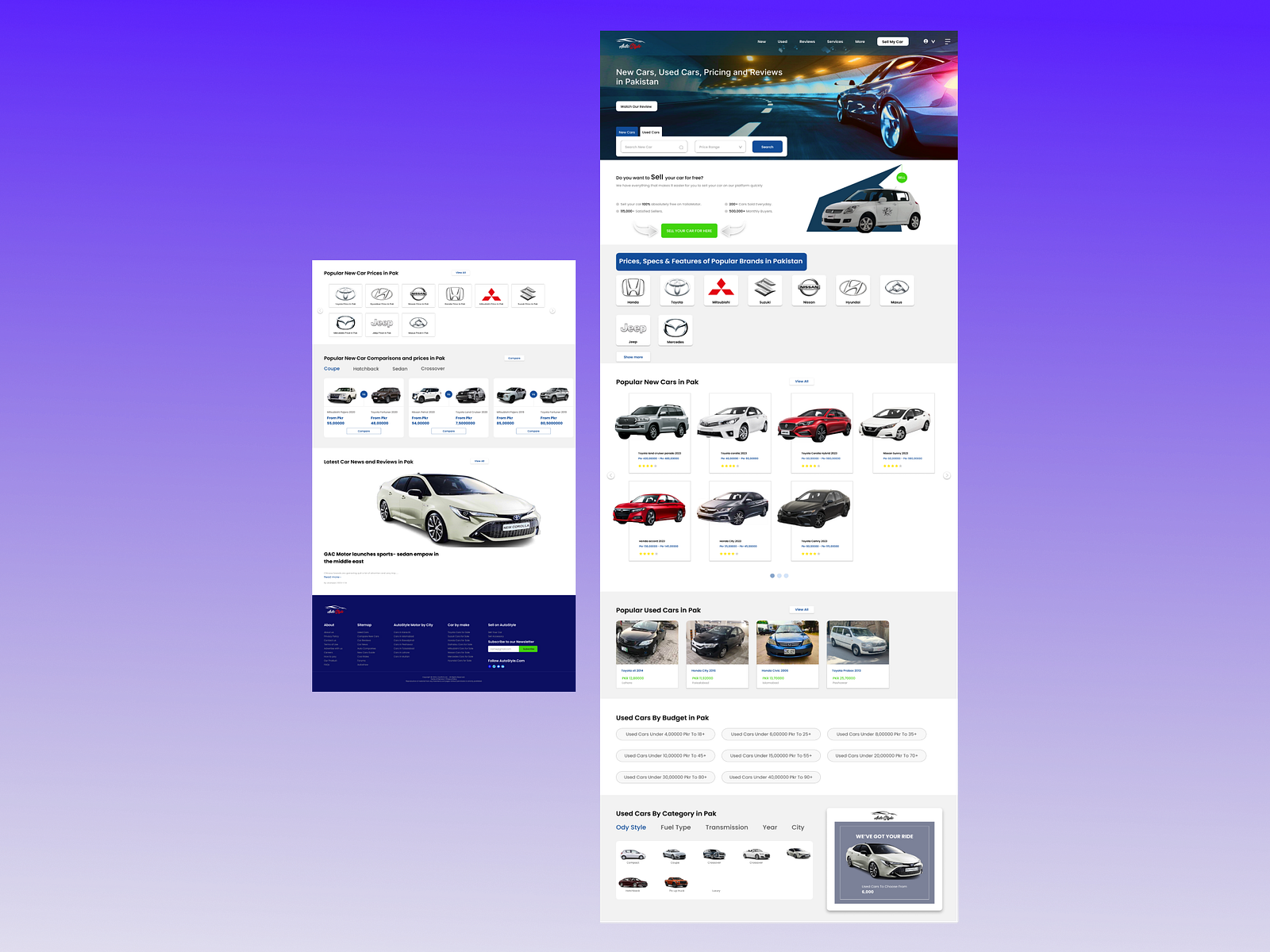 AutoStyle Car Home Page UI/UX Design by Shaheed Khan on Dribbble