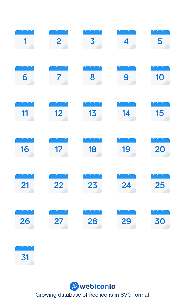 New vector calendar icons in flat style by NERYX on Dribbble