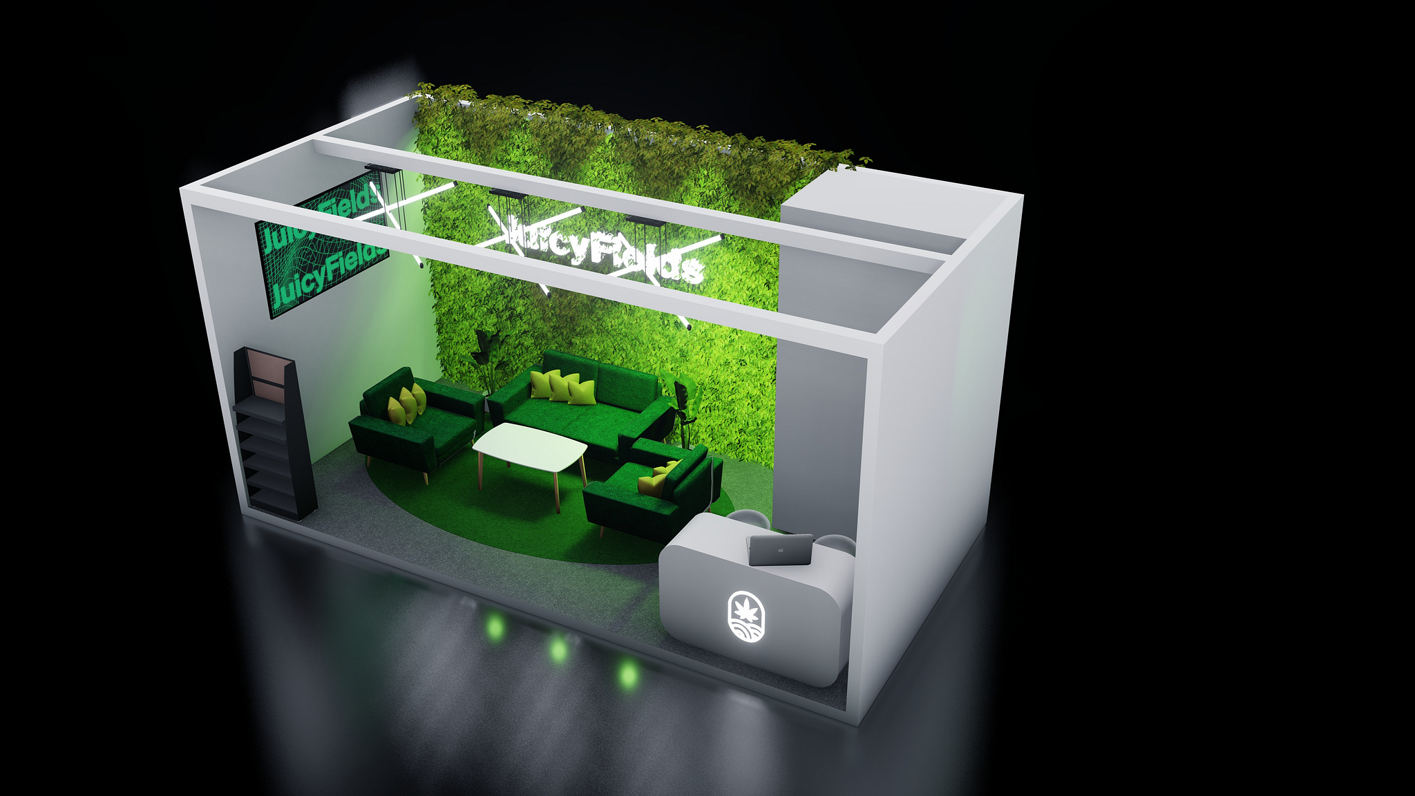 Booth Design for Juicy Fields by Md Rasel Shak on Dribbble