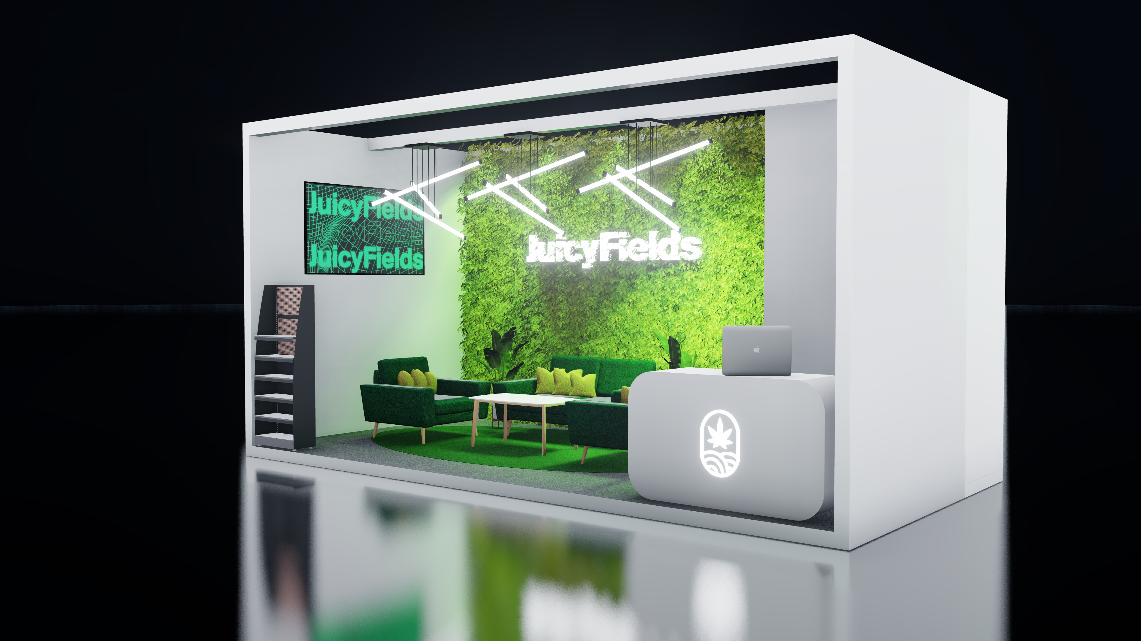 Booth Design for Juicy Fields by Md Rasel Shak on Dribbble