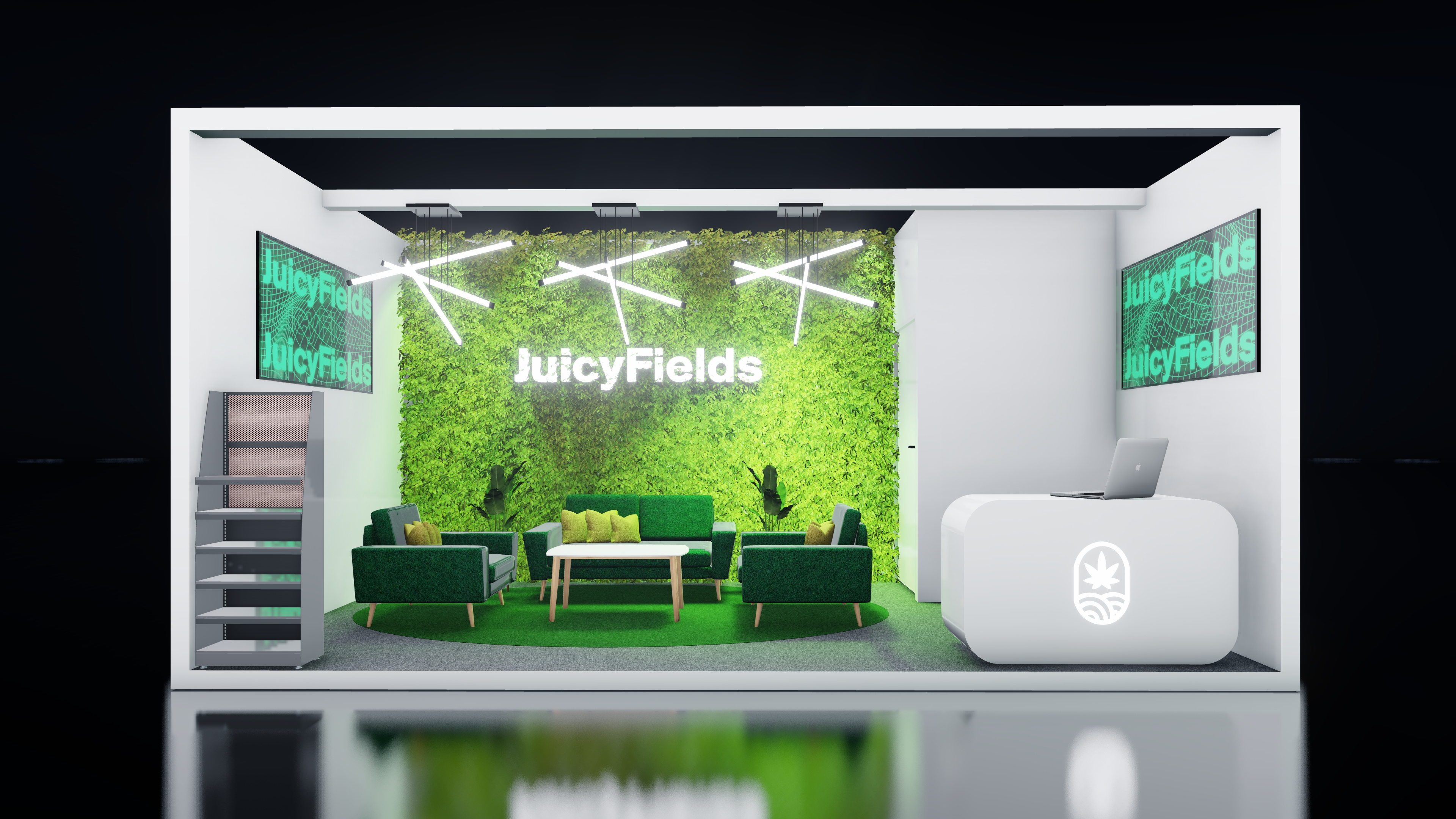 Booth Design for Juicy Fields by Md Rasel Shak on Dribbble