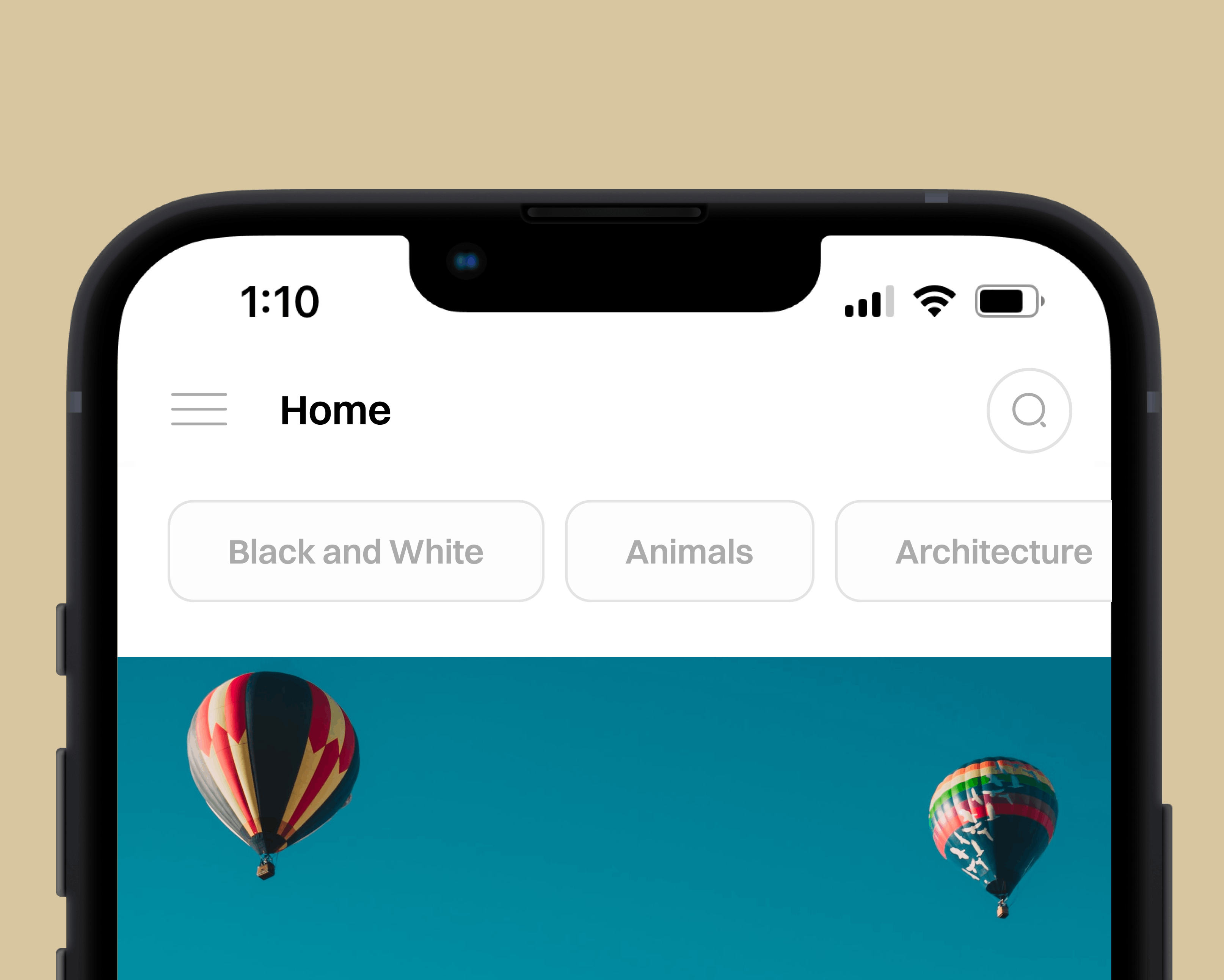 Expanding search bar animation by Wyatt Sanders on Dribbble