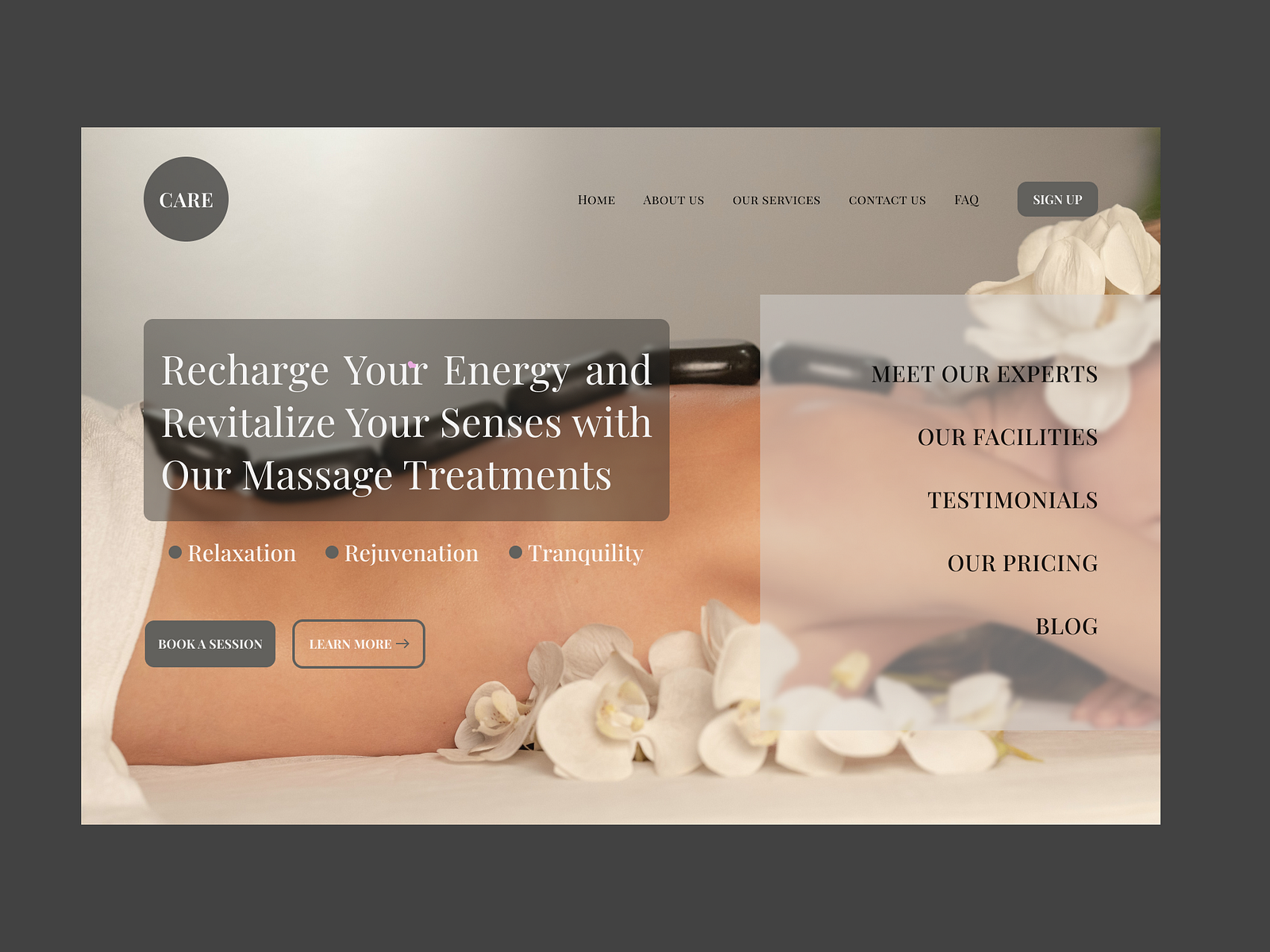 A SPA COMPANY LANDING PAGE by Favour Ebube on Dribbble A SPA COMPANY LANDING PAGE by Favour Ebube on Dribbble