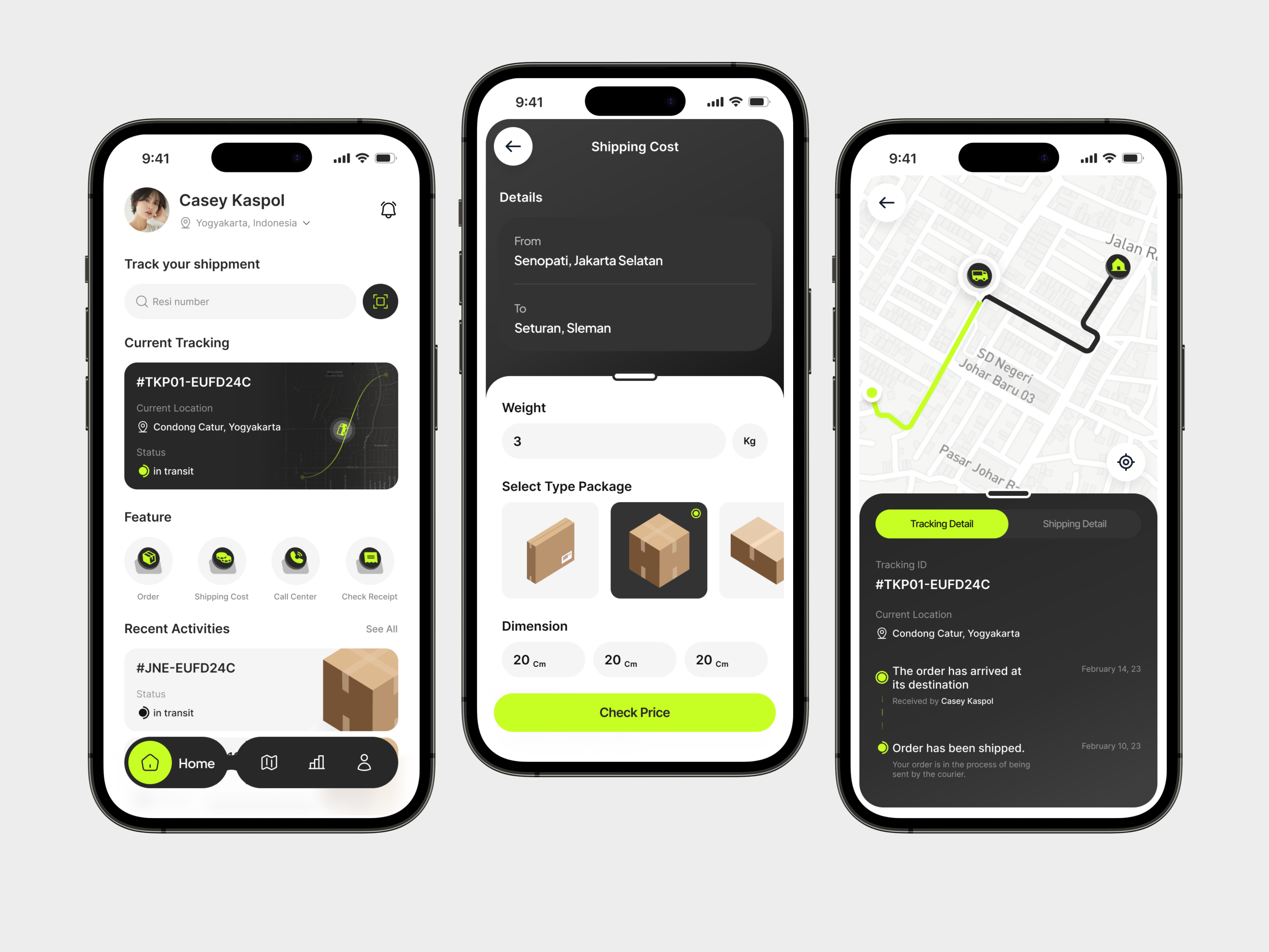 unBox - Shipping Tracker mobile app by Rizki 🌱 for Nija Works on Dribbble