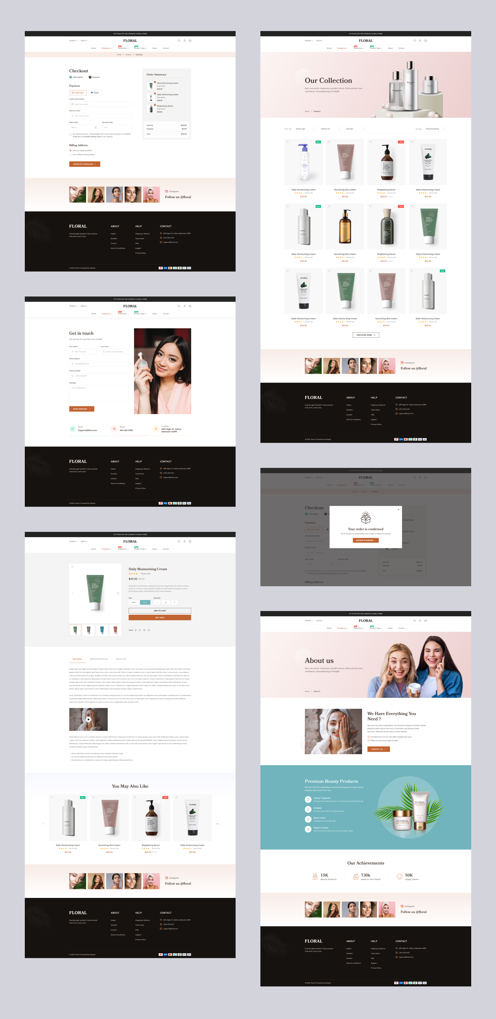 Floral - Skin Care E-commerce Website by M A Monim on Dribbble