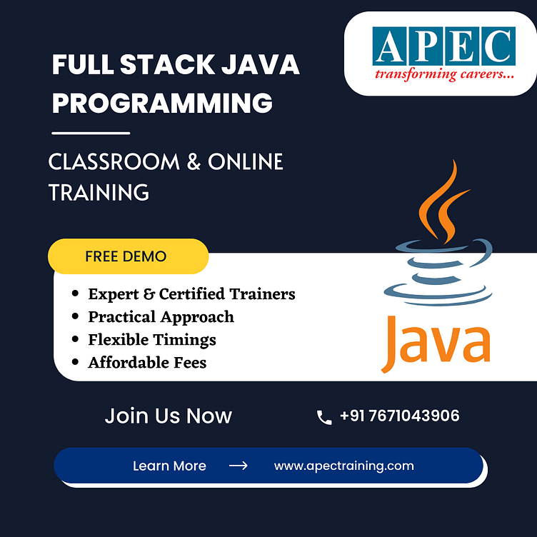 full stack java course in hyderabad by Siva Pandey on Dribbble